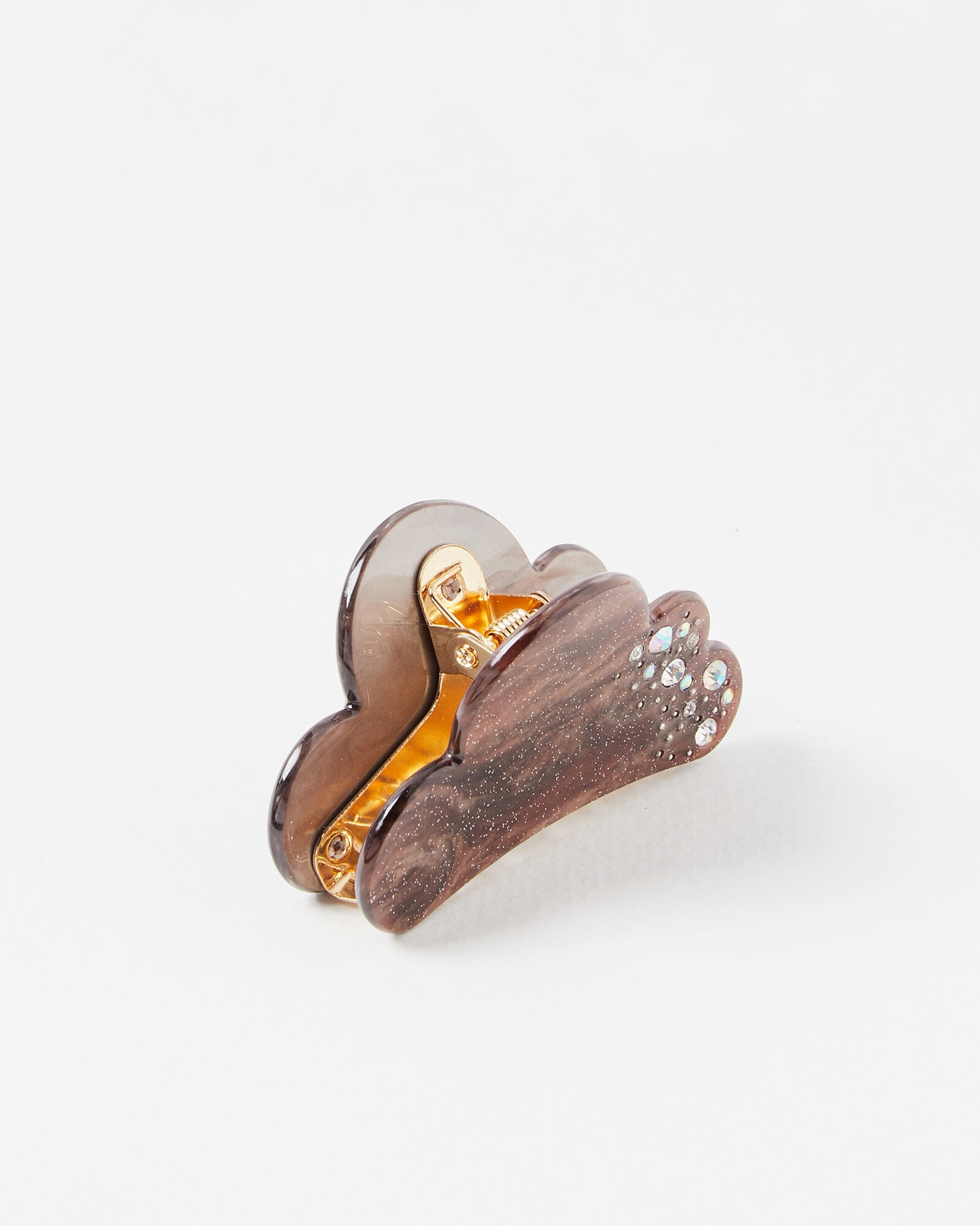 Audrey Brown Glitter Hair Claw Clip | Oliver Bonas