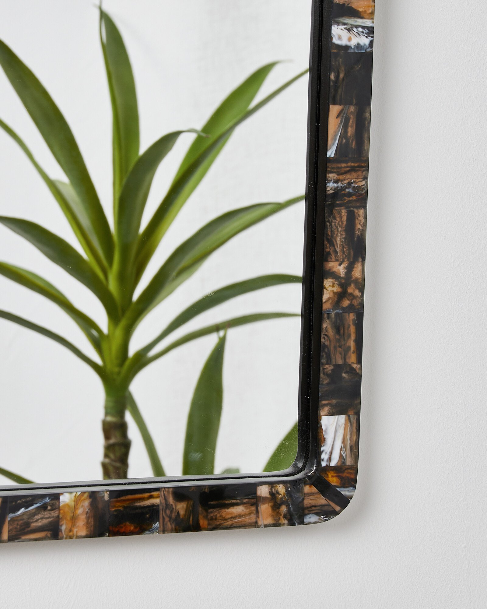 Audra Brown Resin Wall Mirror | Oliver Bonas