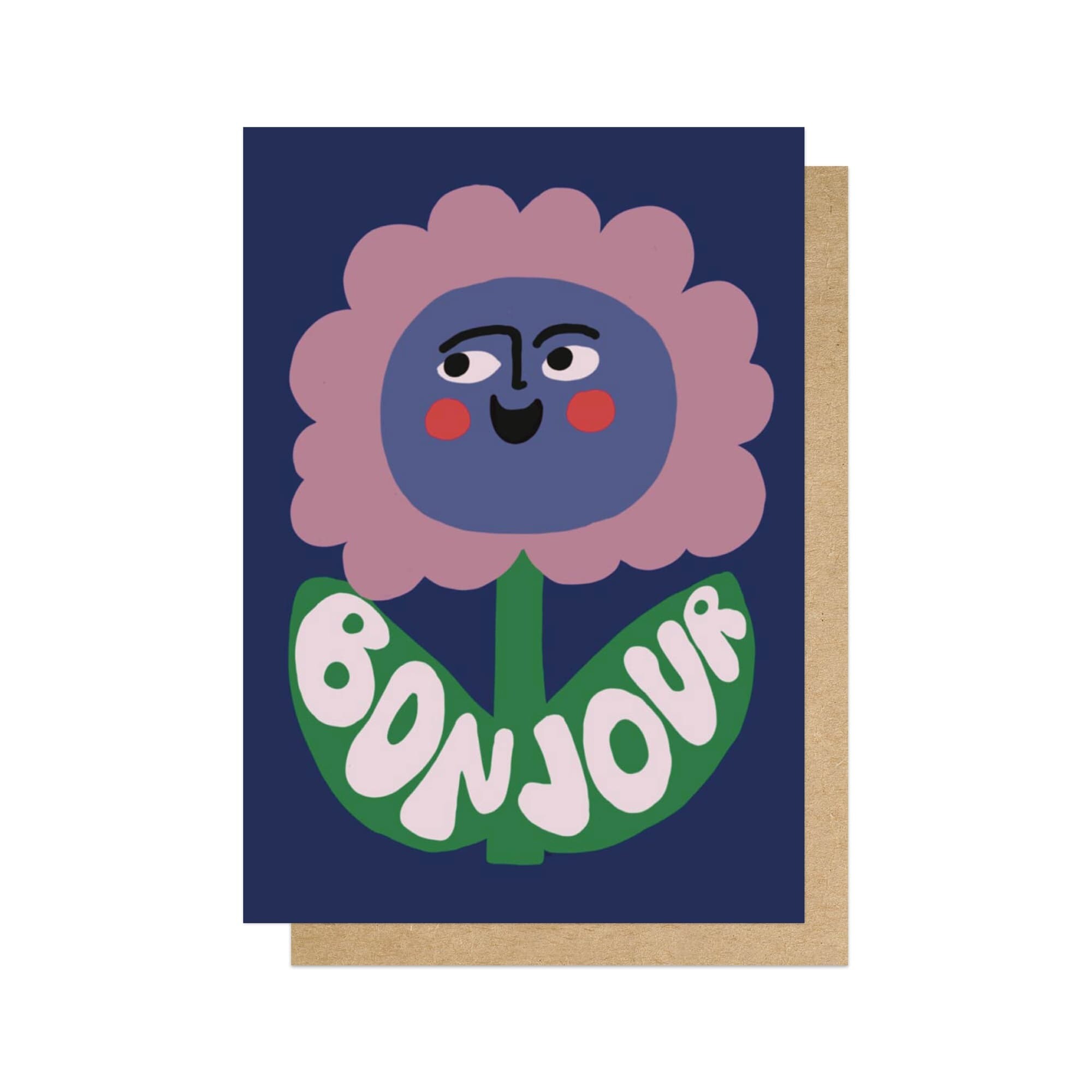 Bonjour Flower Friendship Card | Oliver Bonas