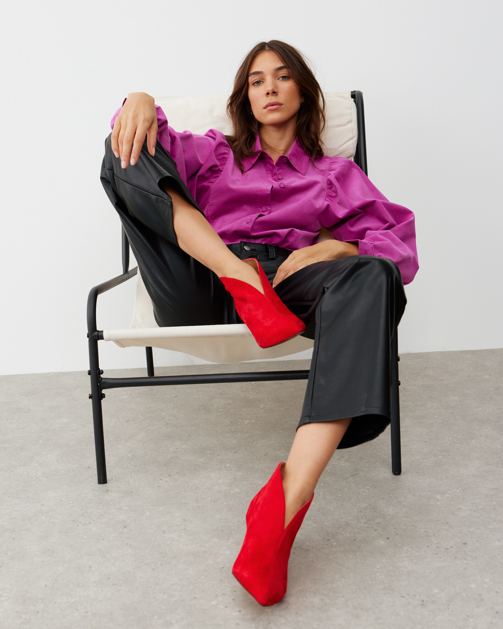 Shoe The Bear Valentine Red Leather Heeled Boots | Oliver Bonas