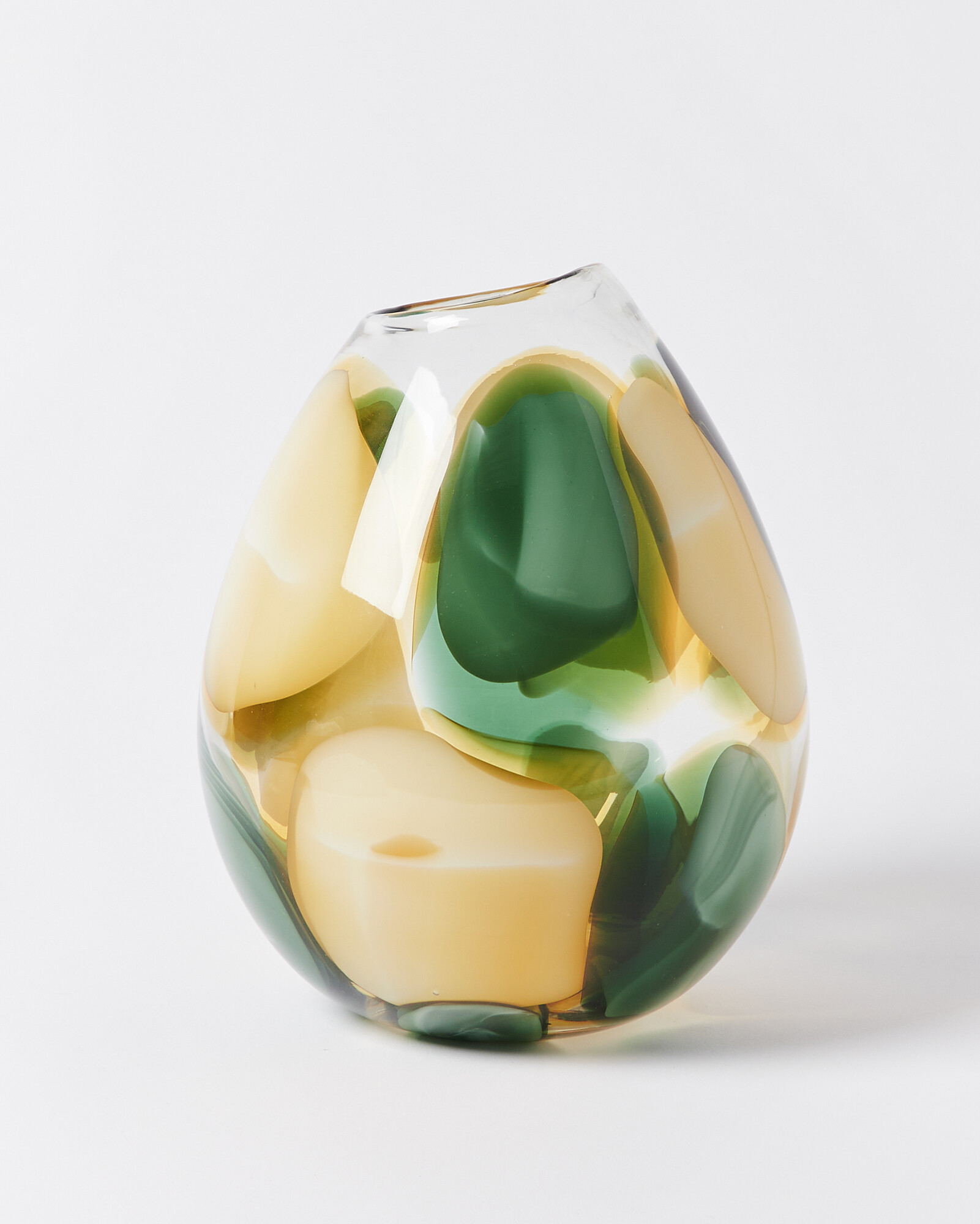 Kai Spot Green Glass Vase | Oliver Bonas