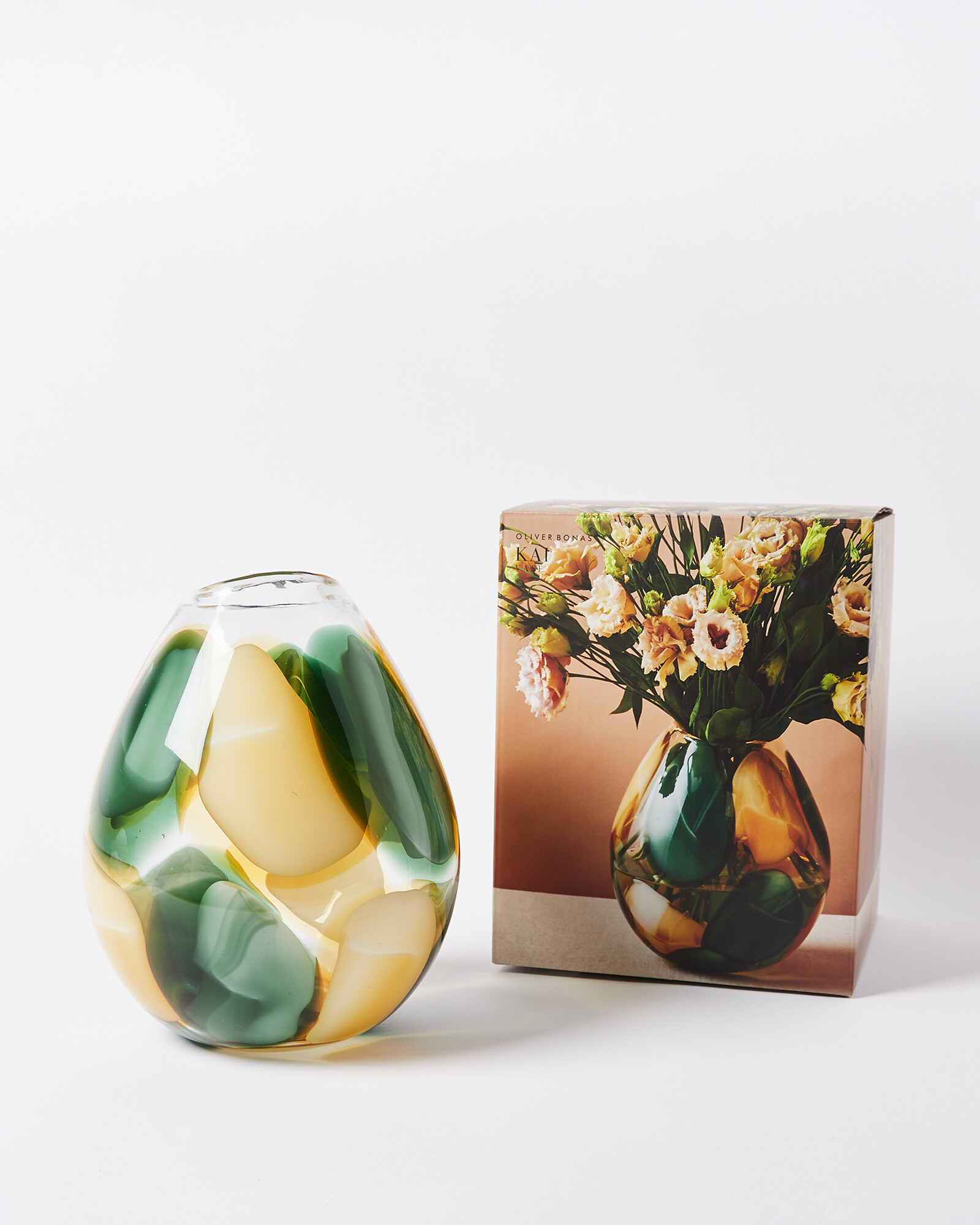 Kai Spot Green Glass Vase | Oliver Bonas