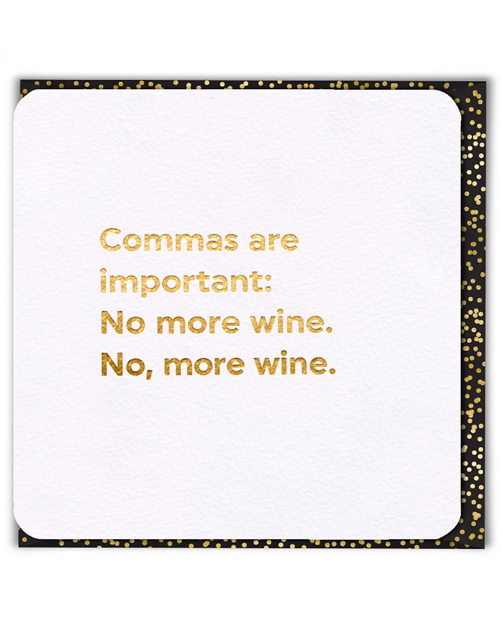 Commas Are Important Funny Card | Oliver Bonas