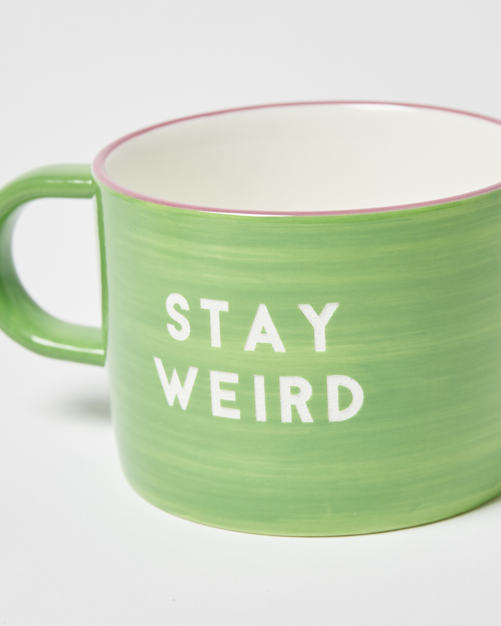 Stay Weird Green Ceramic Mug | Oliver Bonas