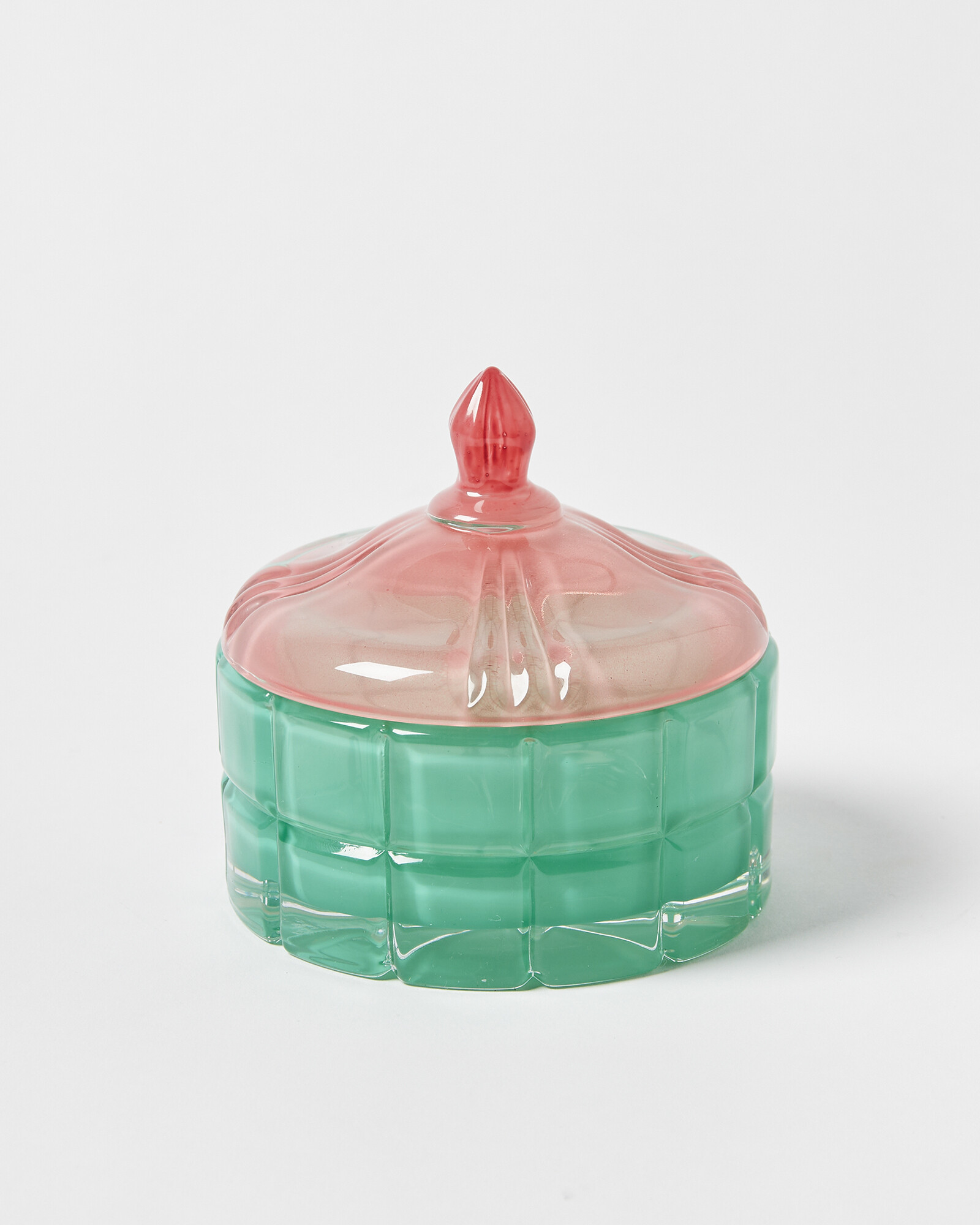 Cocos Green Glass Storage Pot | Oliver Bonas
