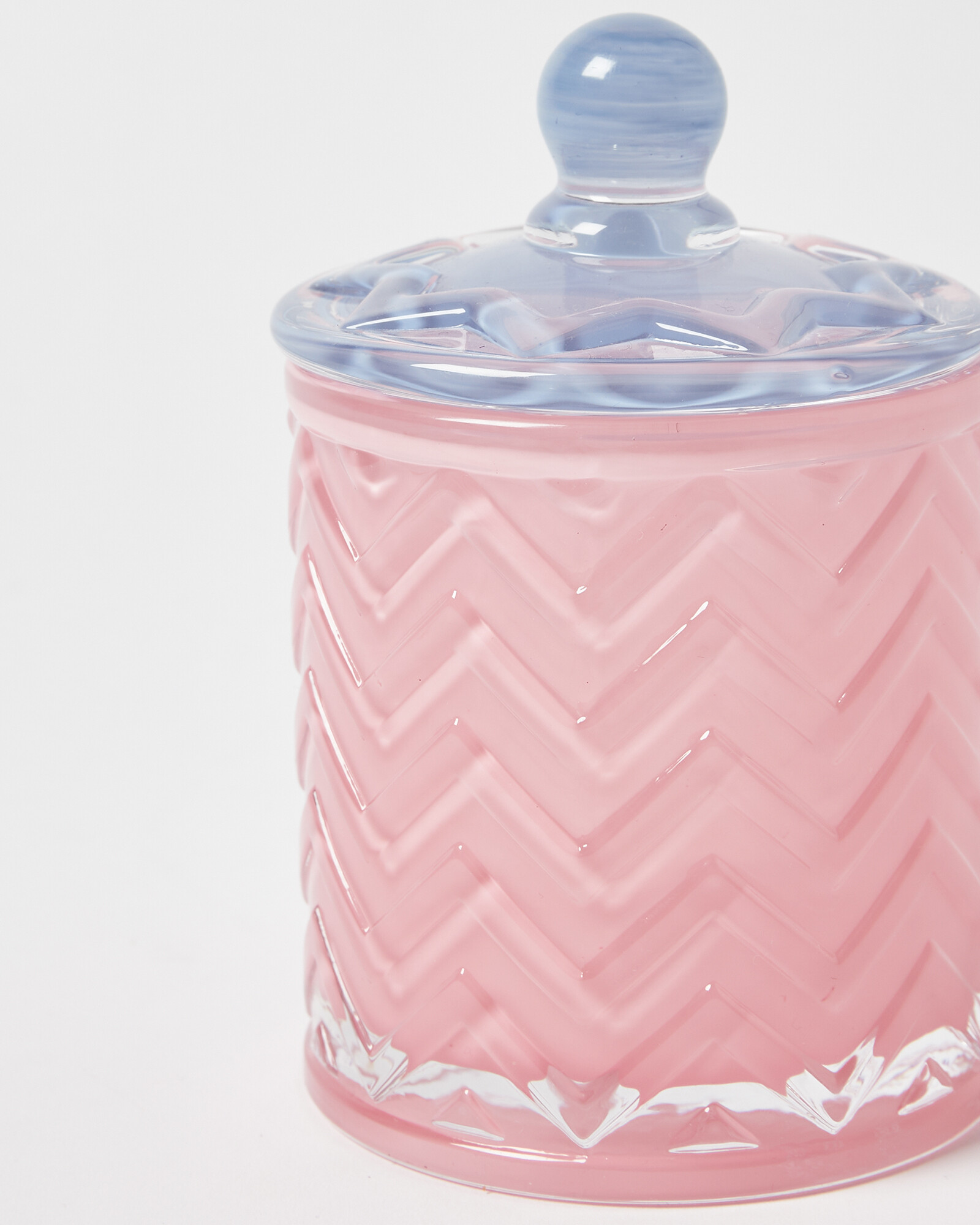 Cocos Pink Glass Storage Pot Large | Oliver Bonas