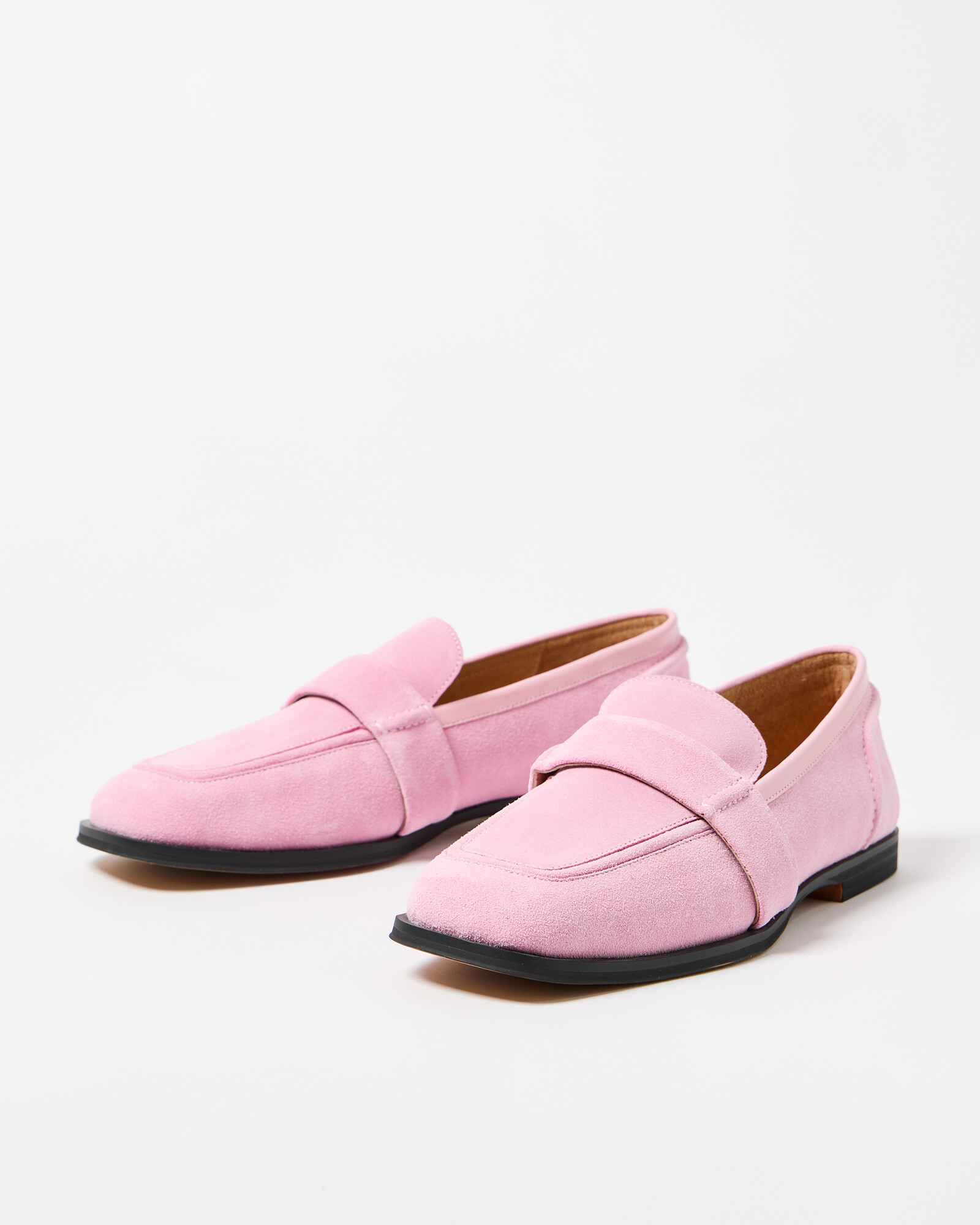 Shoe The Bear Erika Saddle Pink Suede Loafers | Oliver Bonas