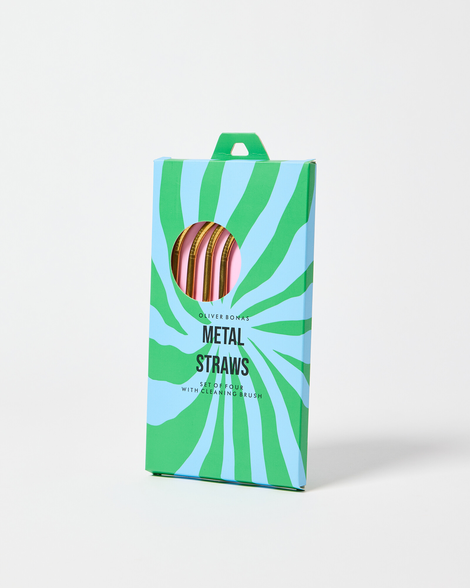 Gold Metal Straws Set of Four | Oliver Bonas