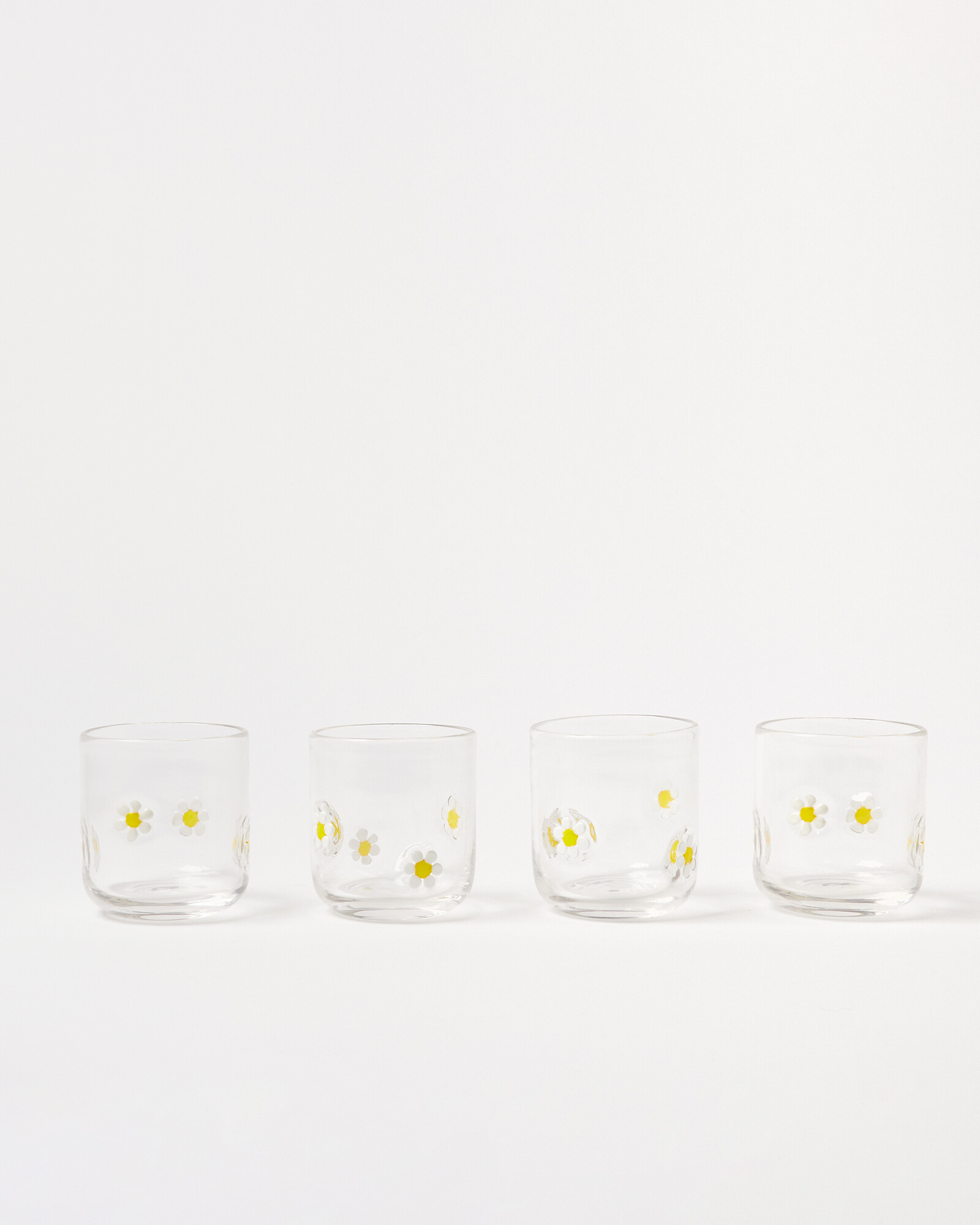 Daisy Como Glass Tumblers Set of Four | Oliver Bonas