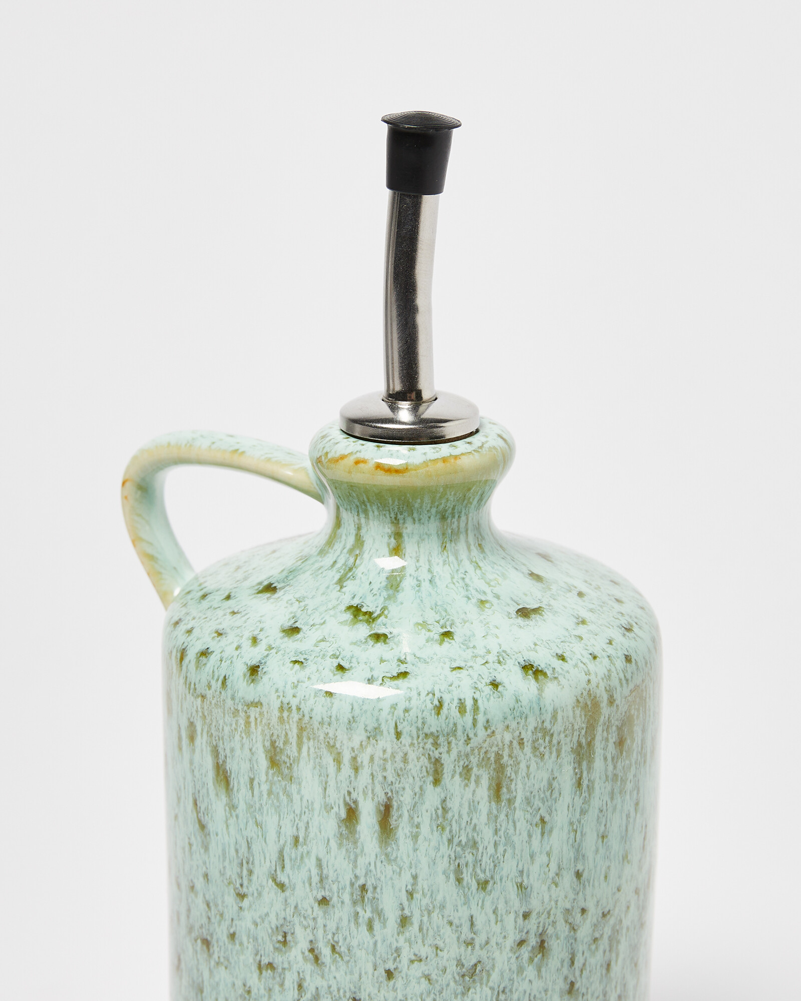 Mori Green Ceramic Oil Bottle | Oliver Bonas