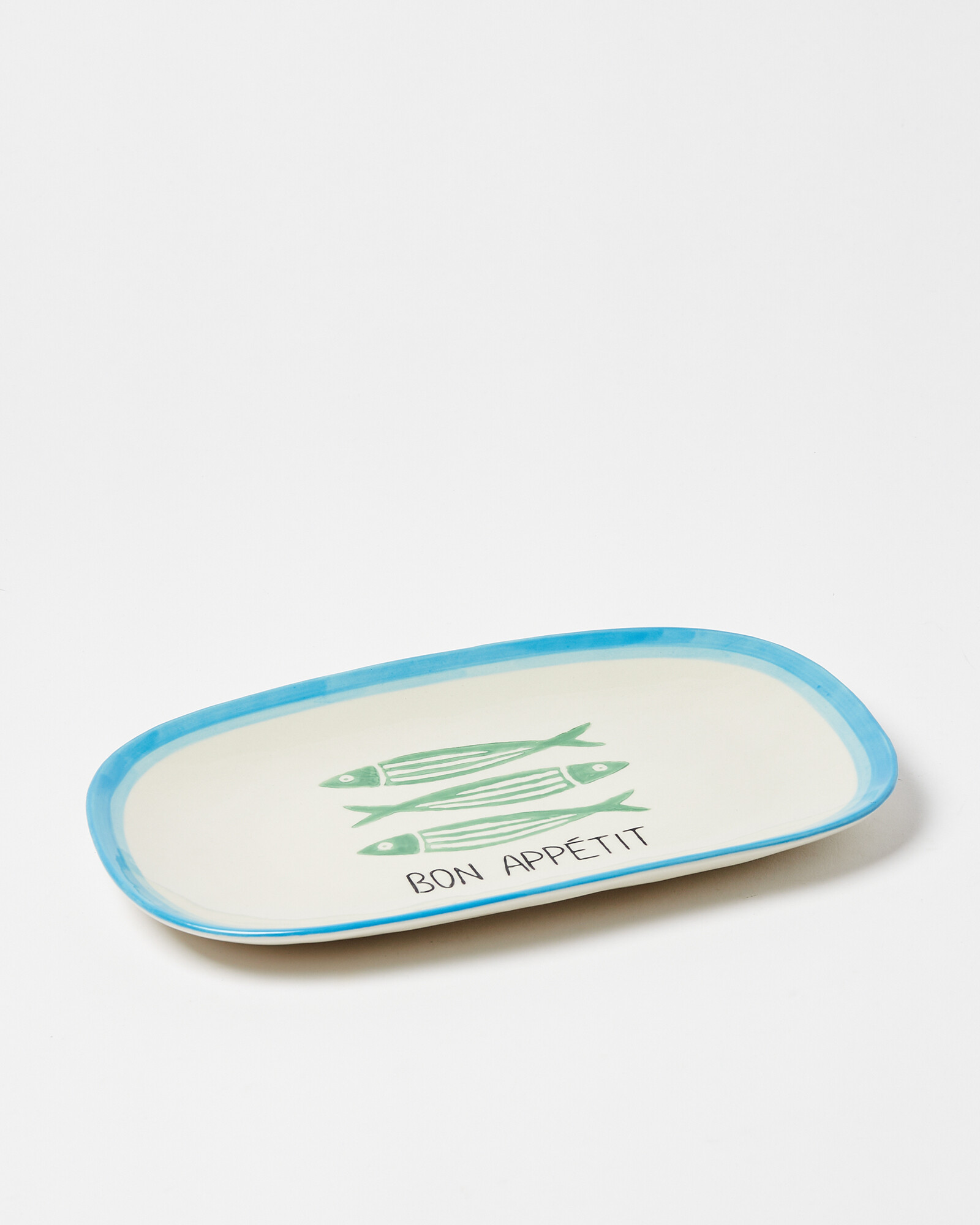 Bon Appétit Ceramic Fish Platter | Oliver Bonas