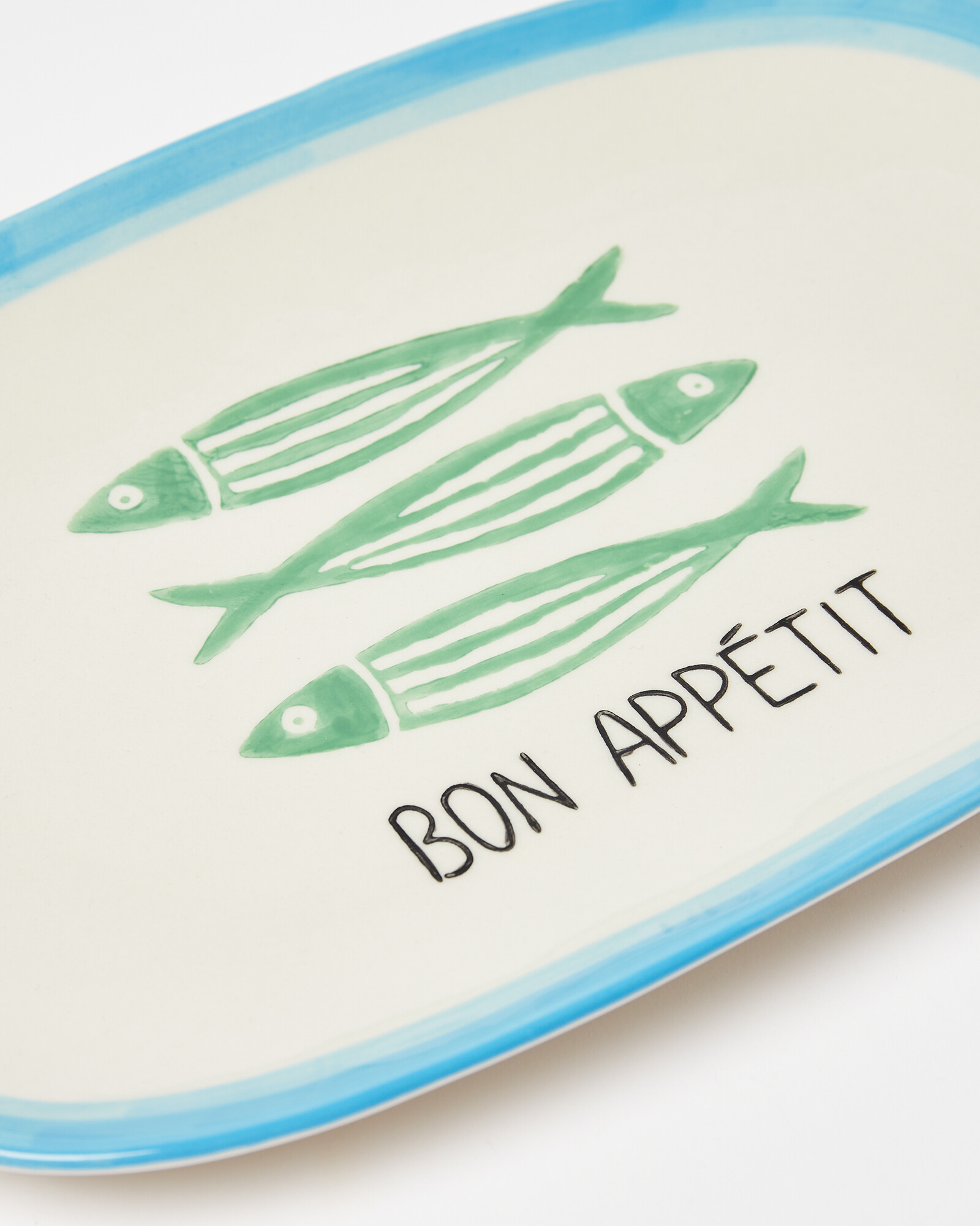Bon Appétit Ceramic Fish Platter | Oliver Bonas