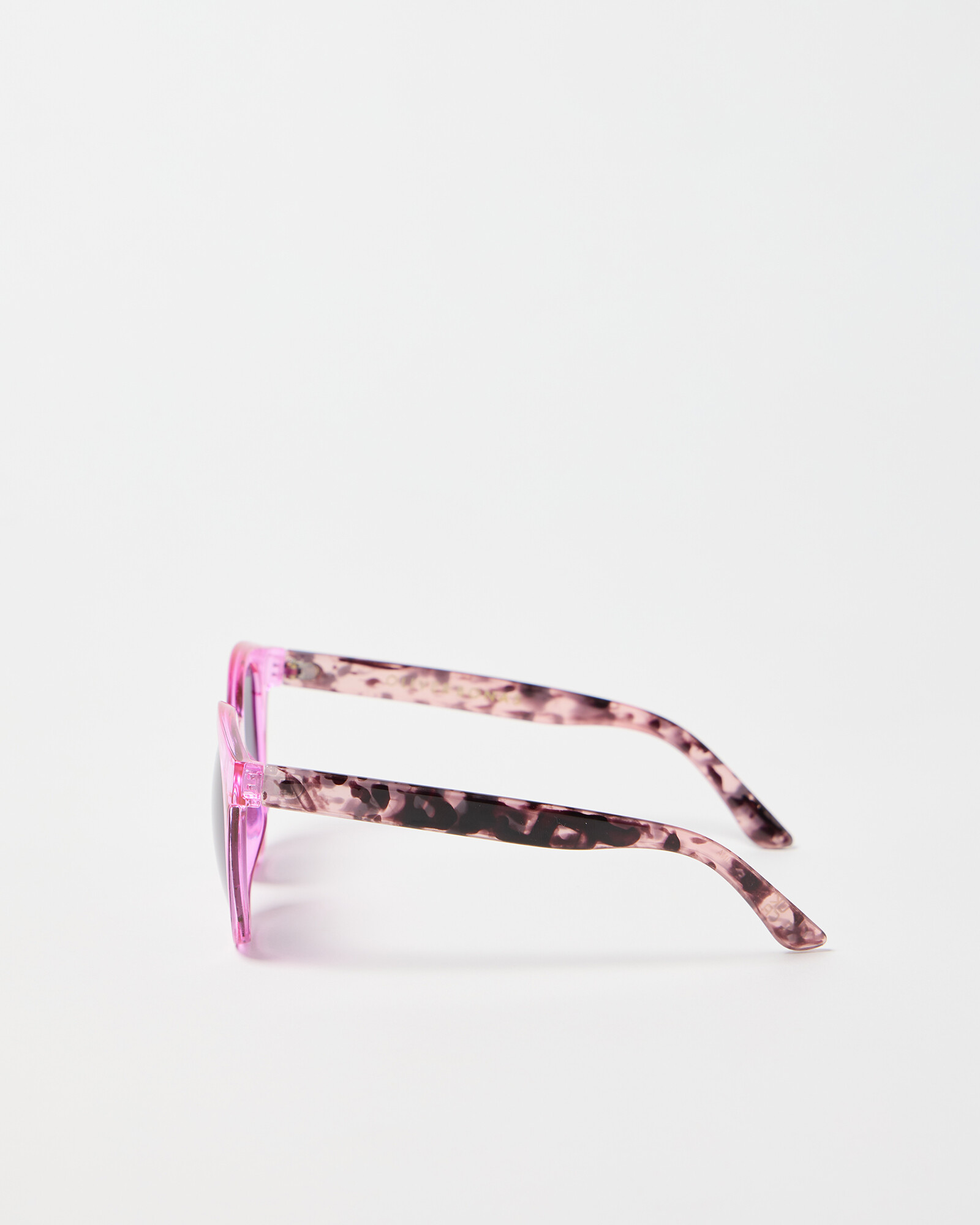 Pink & Faux Tortoiseshell Round Preppy Sunglasses | Oliver Bonas