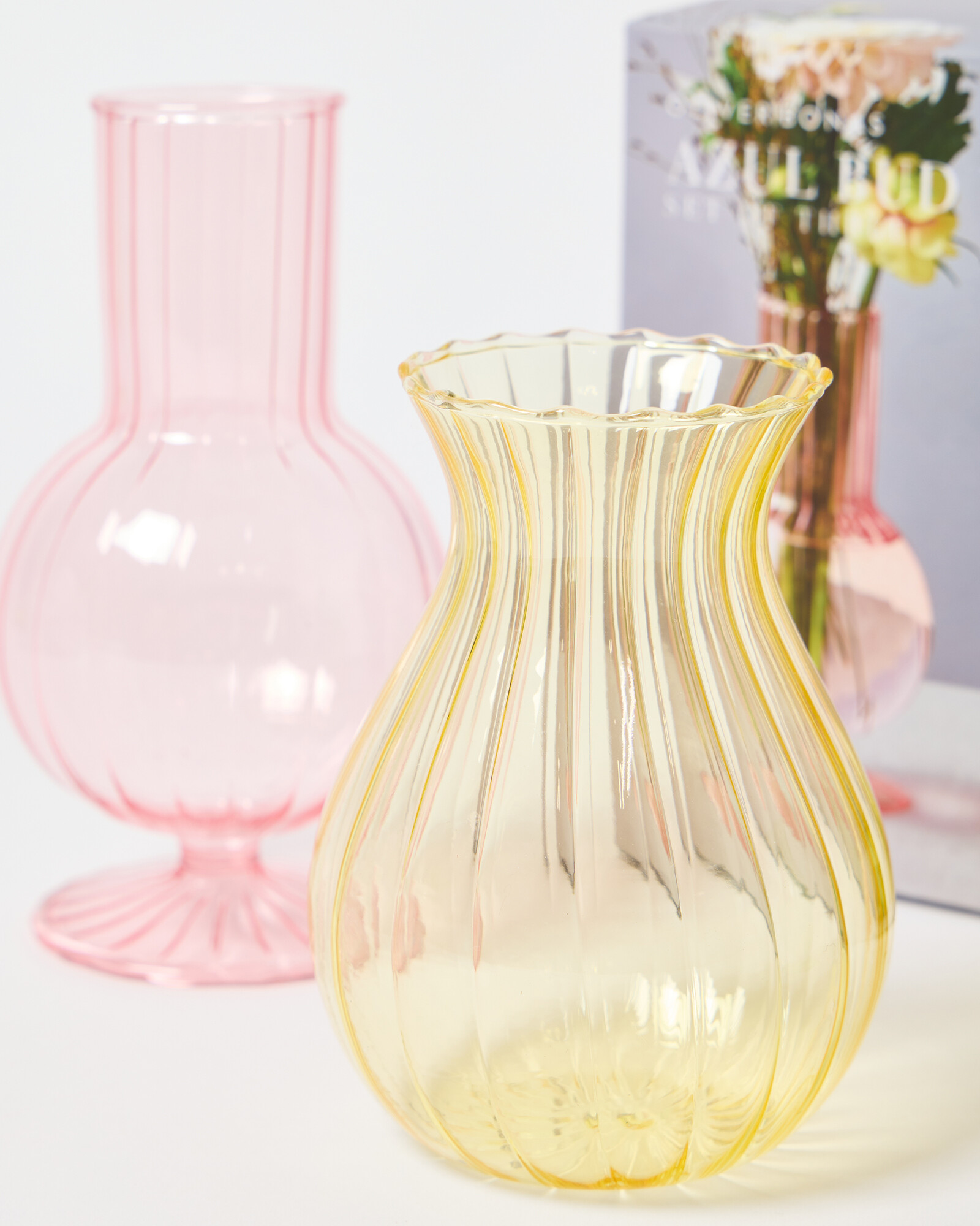 Azul Glass Bud Vases Set of Three | Oliver Bonas