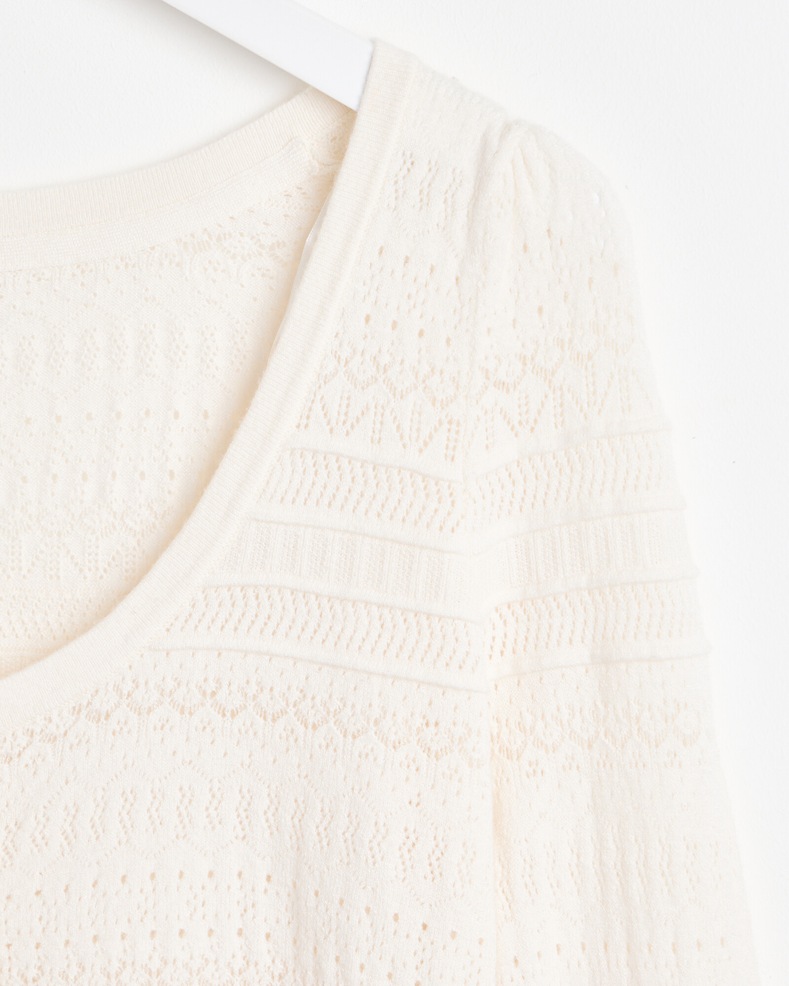 Ecru Cream Stitch Knitted Top | Oliver Bonas