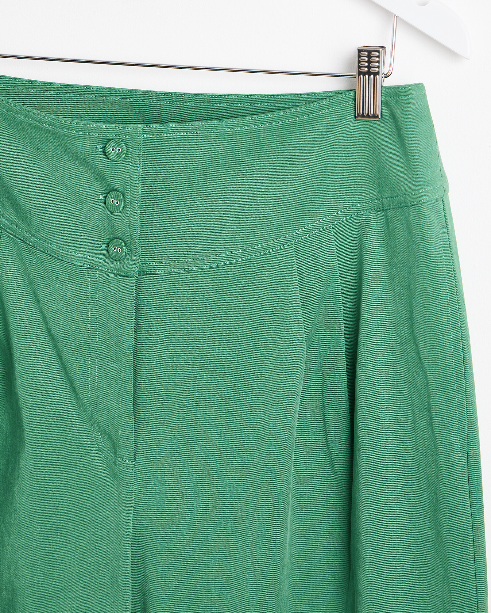 Green Basque Wide Leg Trousers | Oliver Bonas