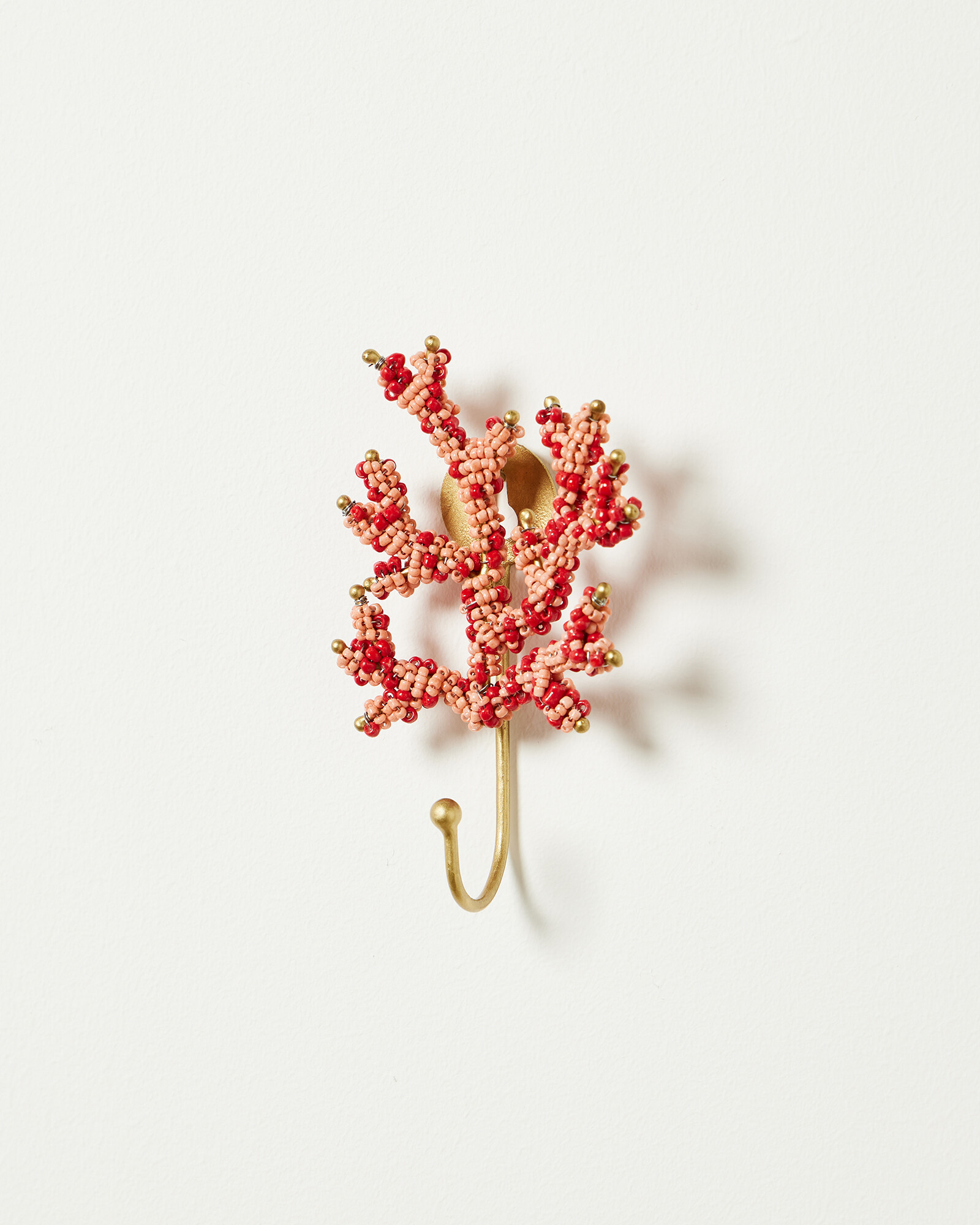 Coral Beaded Hooks | Oliver Bonas