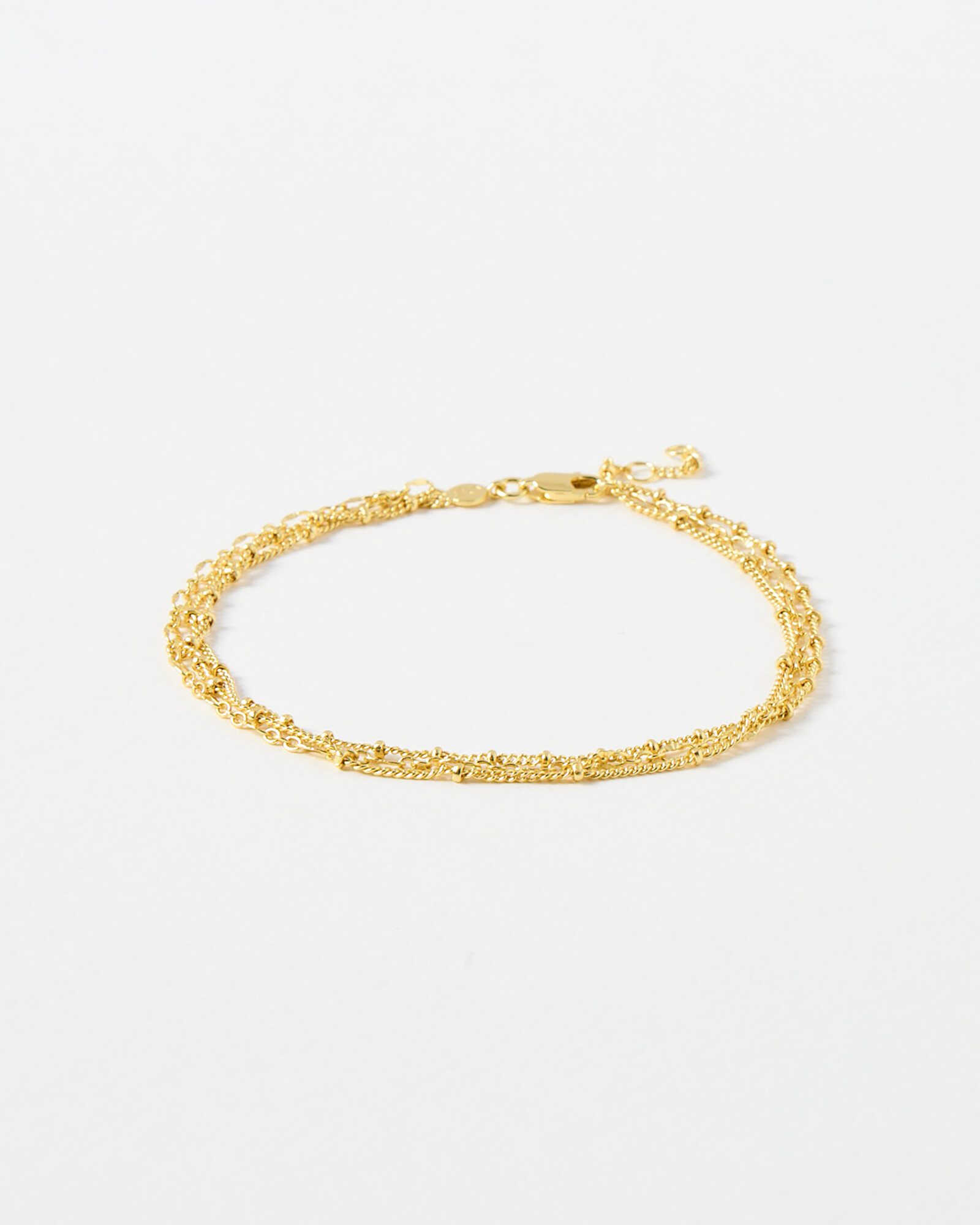 Lara Interest Chain Layered Gold Plated Anklet | Oliver Bonas