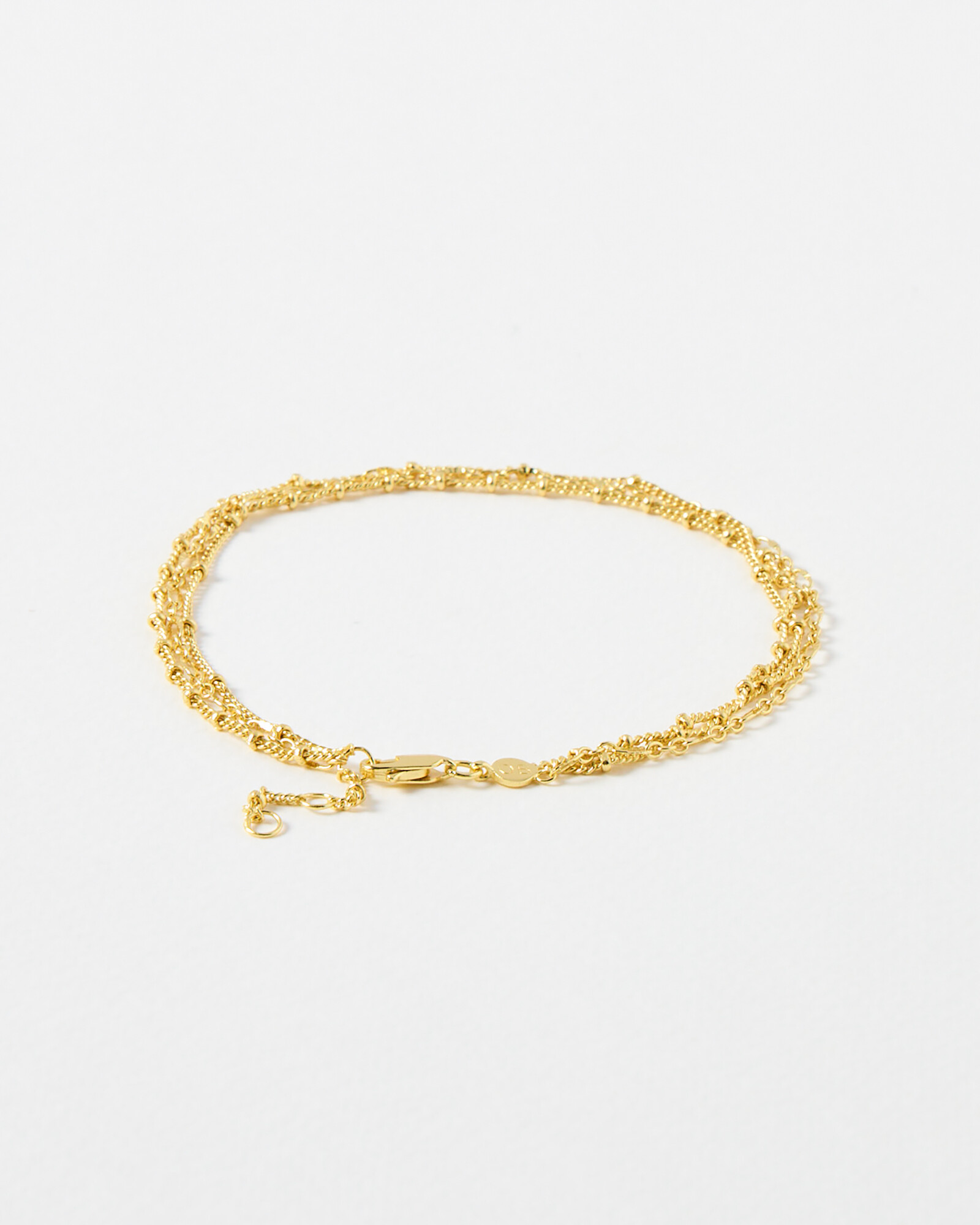 Lara Interest Chain Layered Gold Plated Anklet | Oliver Bonas