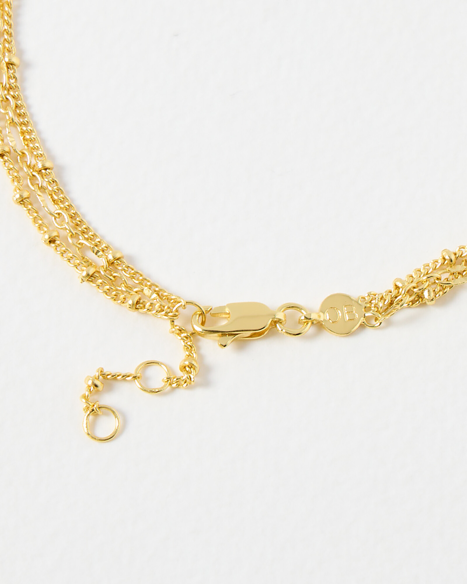 Lara Interest Chain Layered Gold Plated Anklet | Oliver Bonas