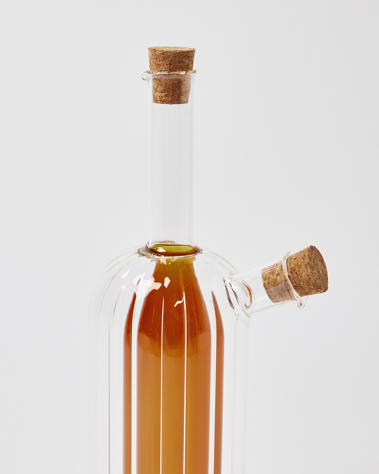Beaton Orange Glass Oil & Vinegar Bottle | Oliver Bonas
