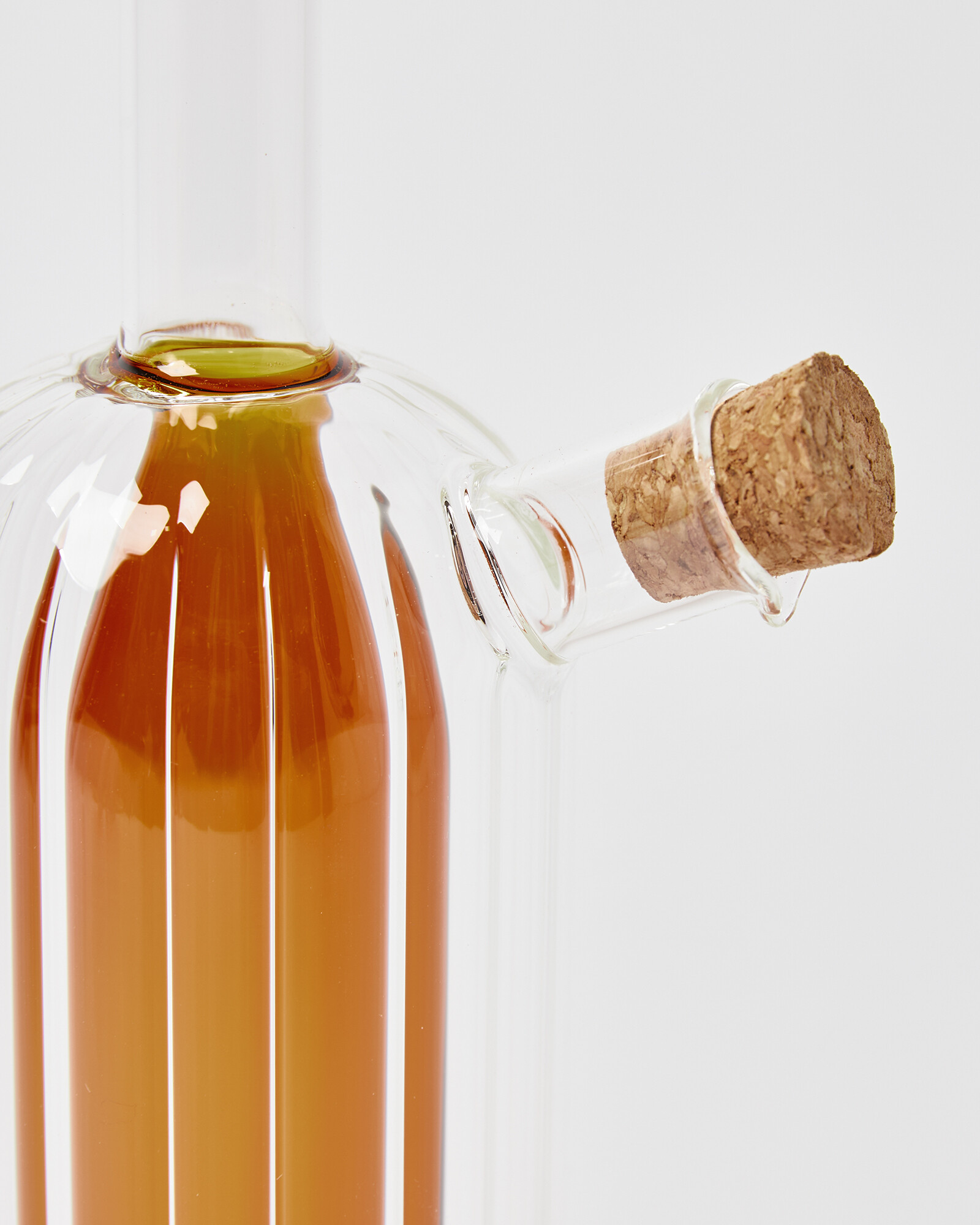 Beaton Orange Glass Oil & Vinegar Bottle | Oliver Bonas