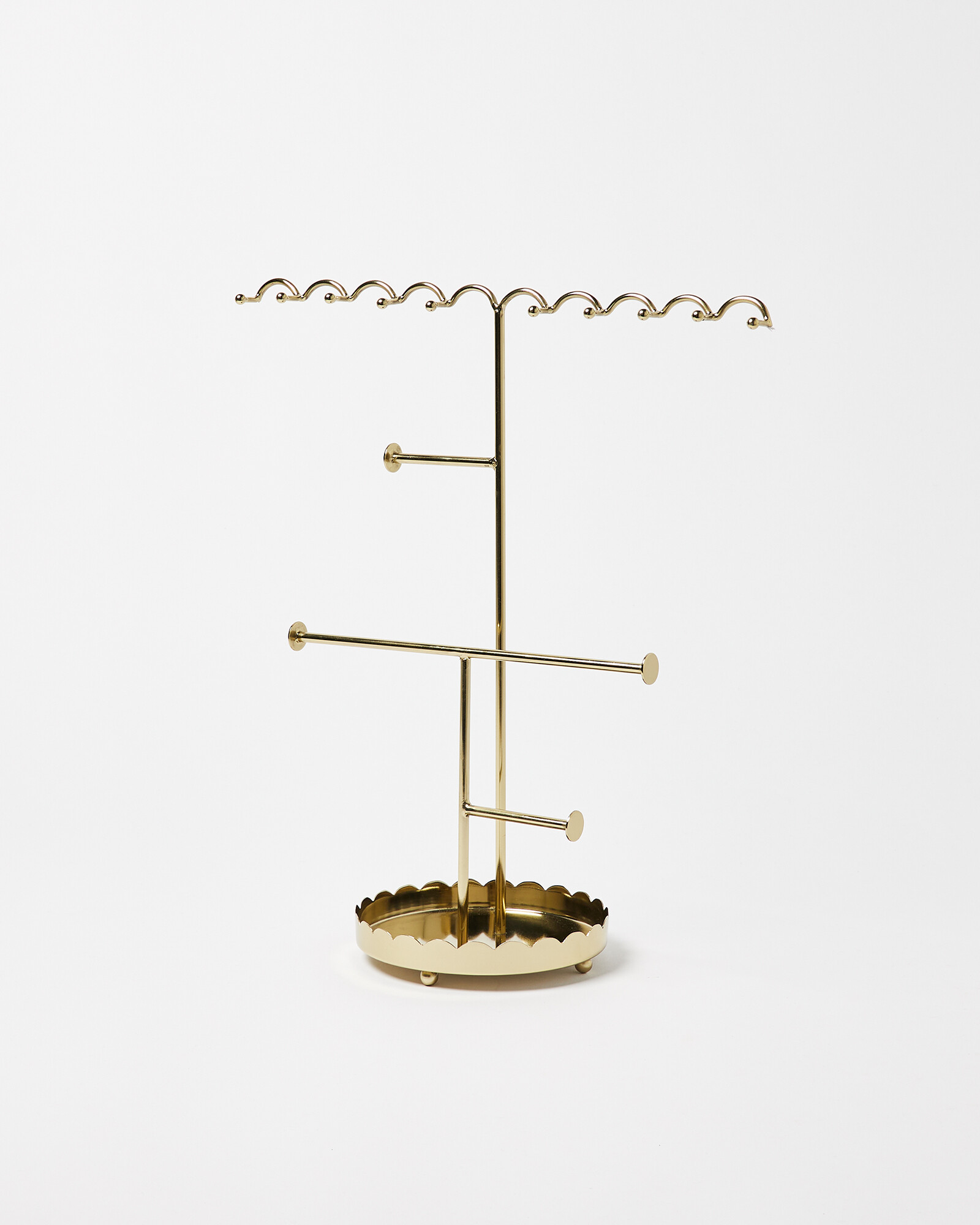Wiggle Gold Metal Jewellery Stand | Oliver Bonas