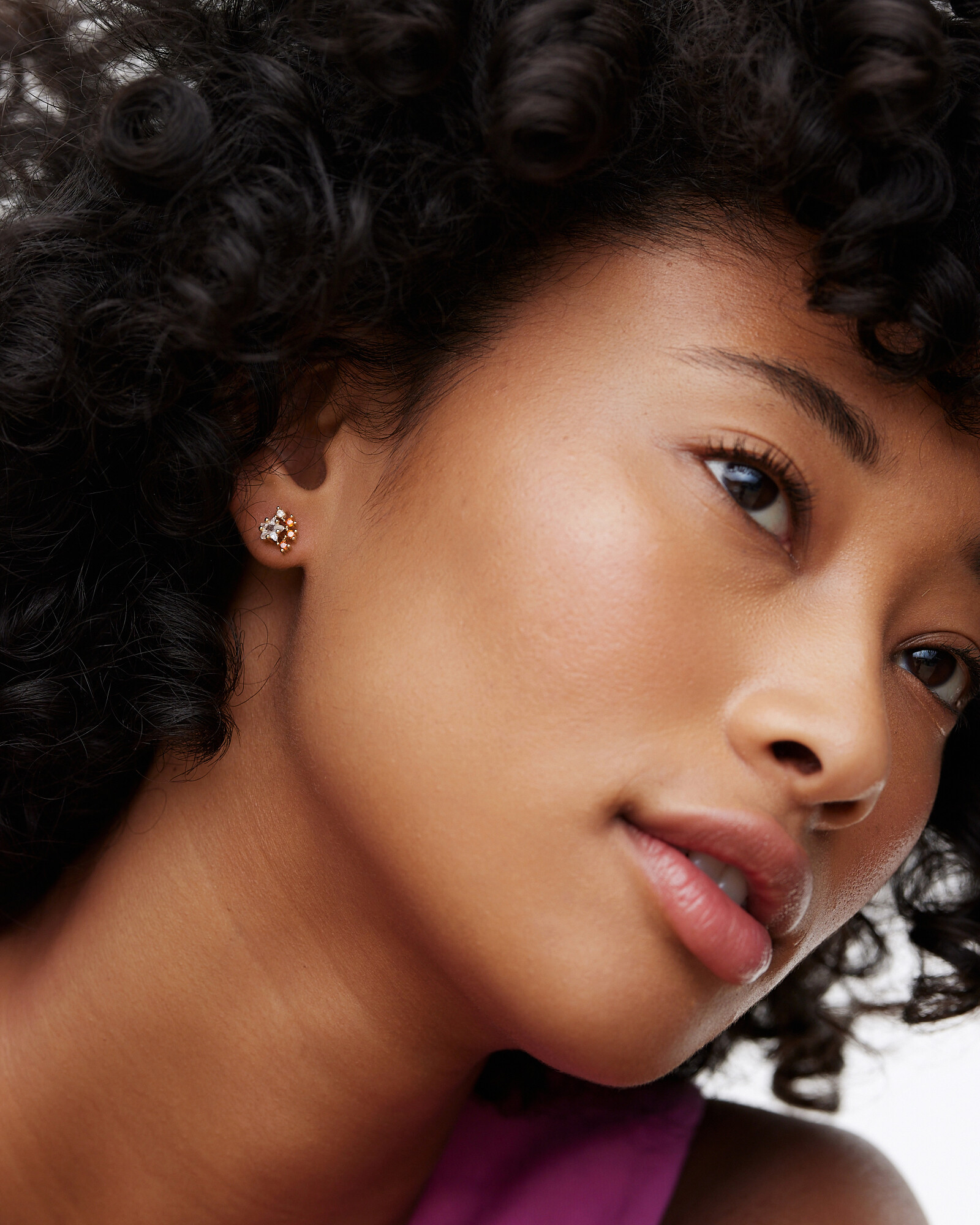 Cari Star & Orange Ombre Stud Earrings | Oliver Bonas