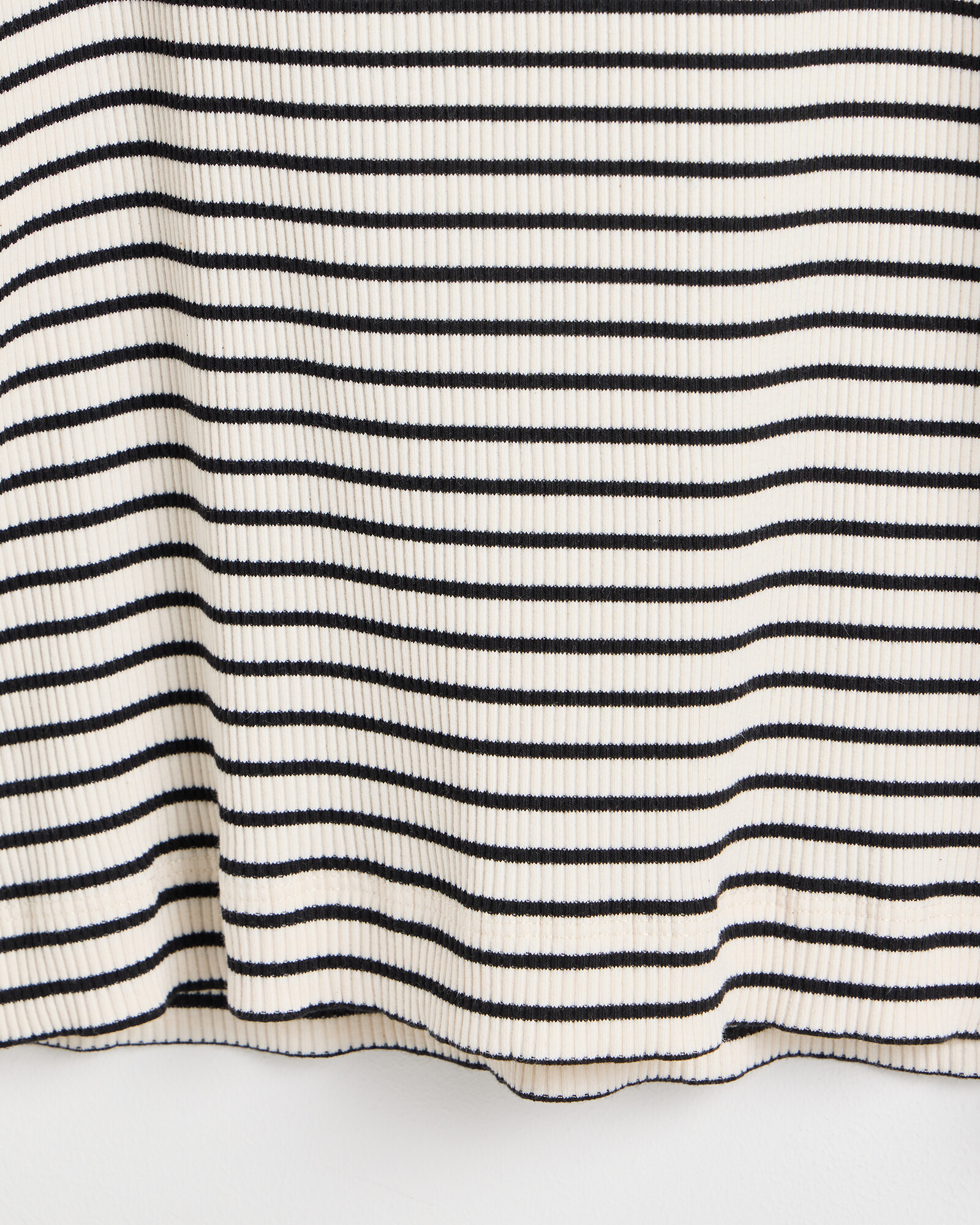 Black & White Stripe Ribbed Jersey Top | Oliver Bonas