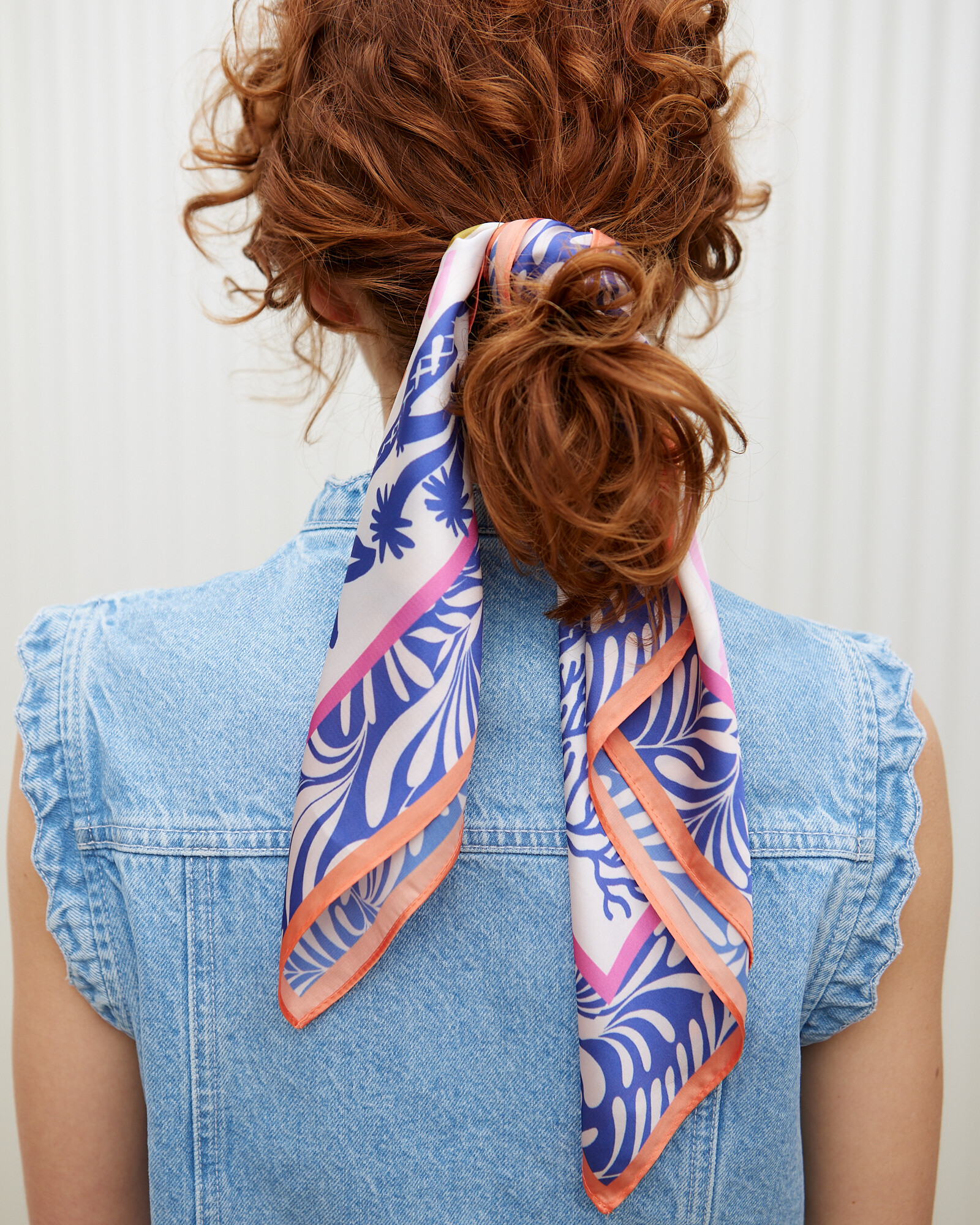 Mermaid Palm Square Lightweight Neck Scarf | Oliver Bonas