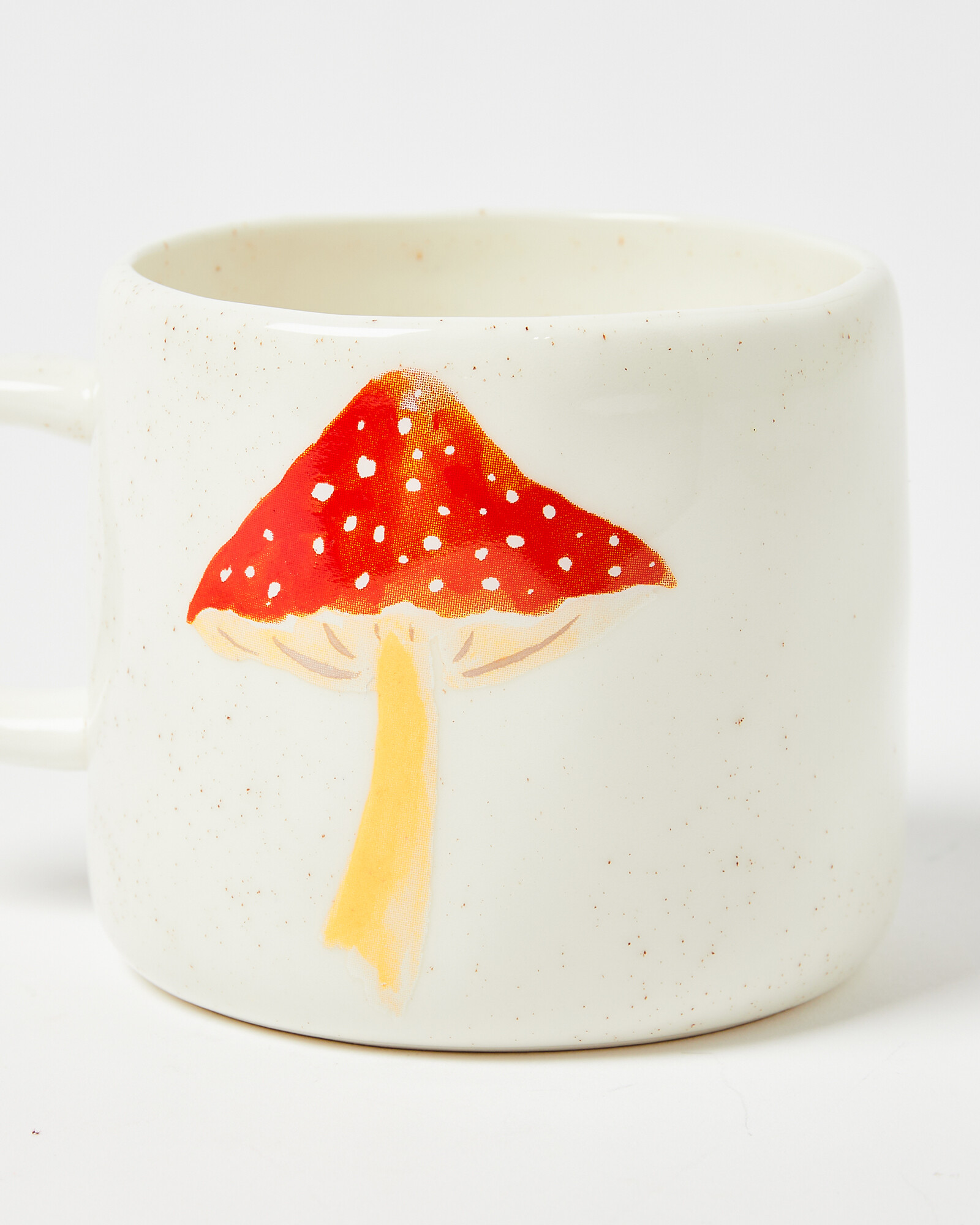 Toadstool White Ceramic Mug | Oliver Bonas