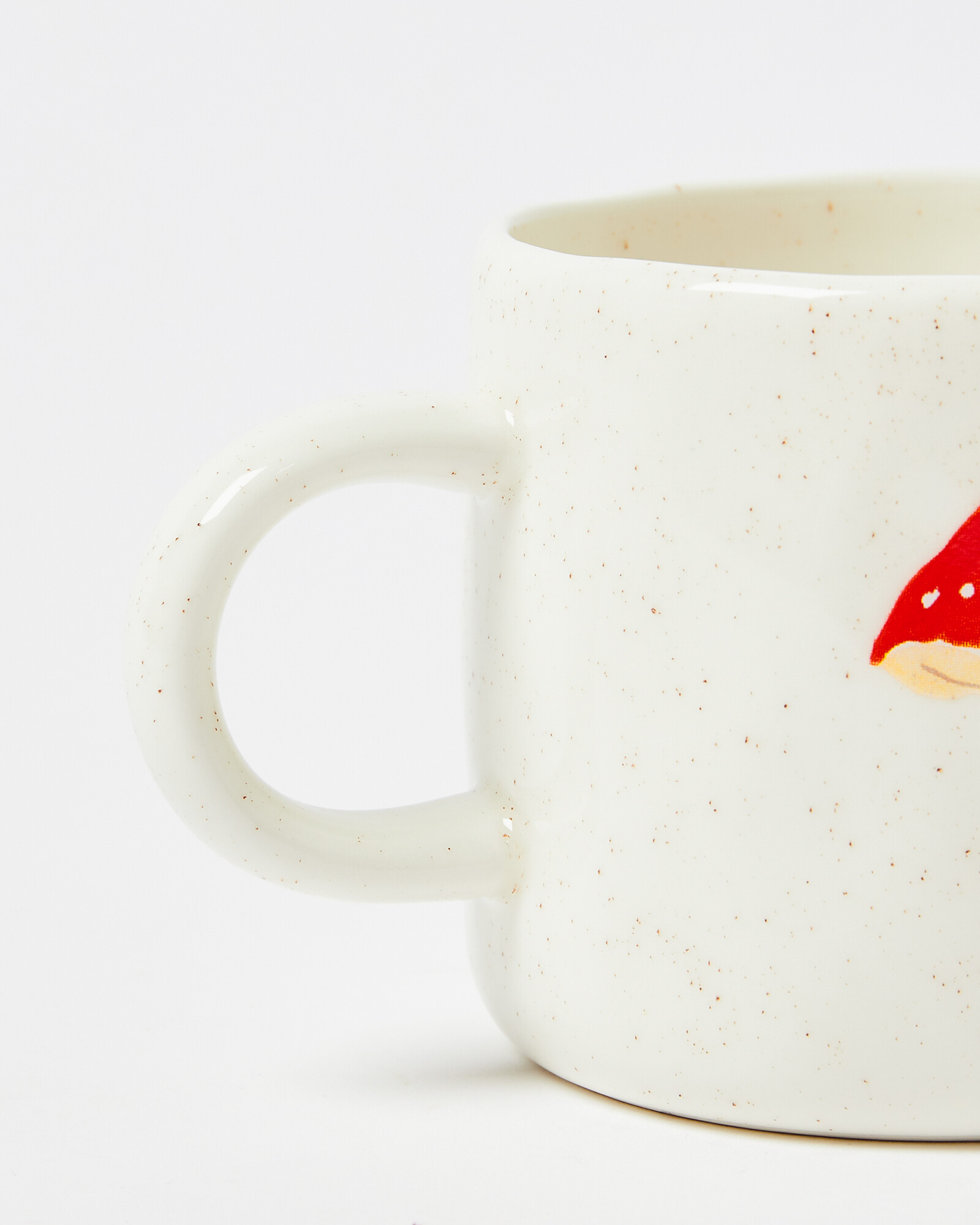 Toadstool White Ceramic Mug | Oliver Bonas