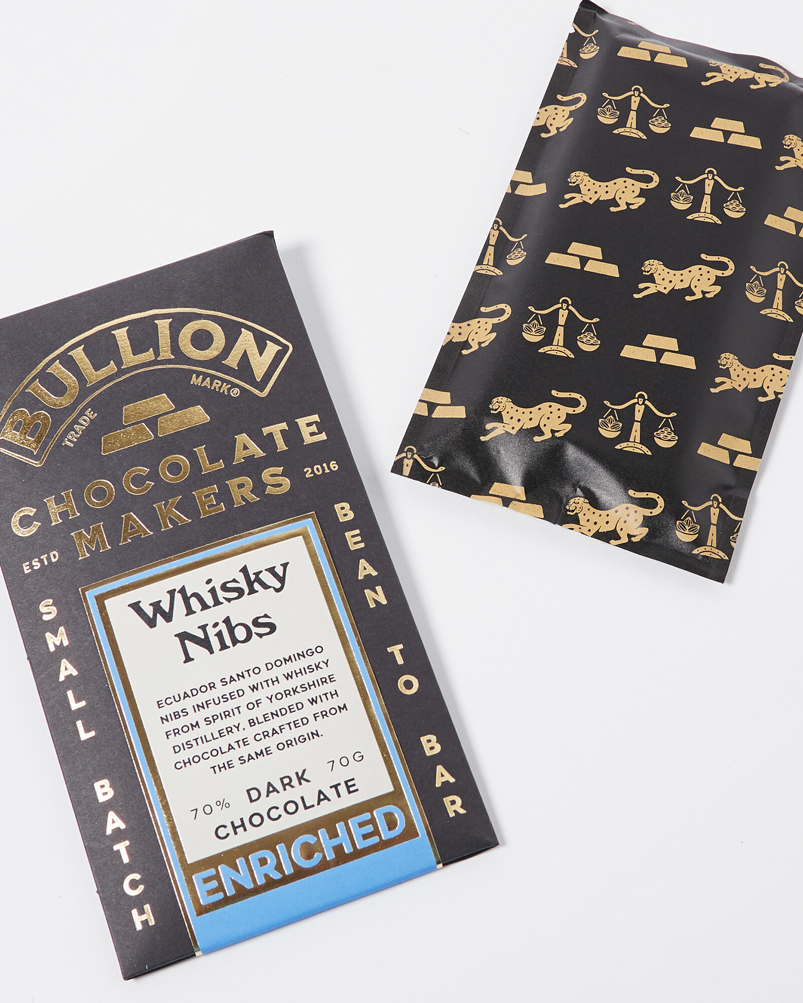 Bullion Enriched Whisky Nib Dark Chocolate Bar | Oliver Bonas