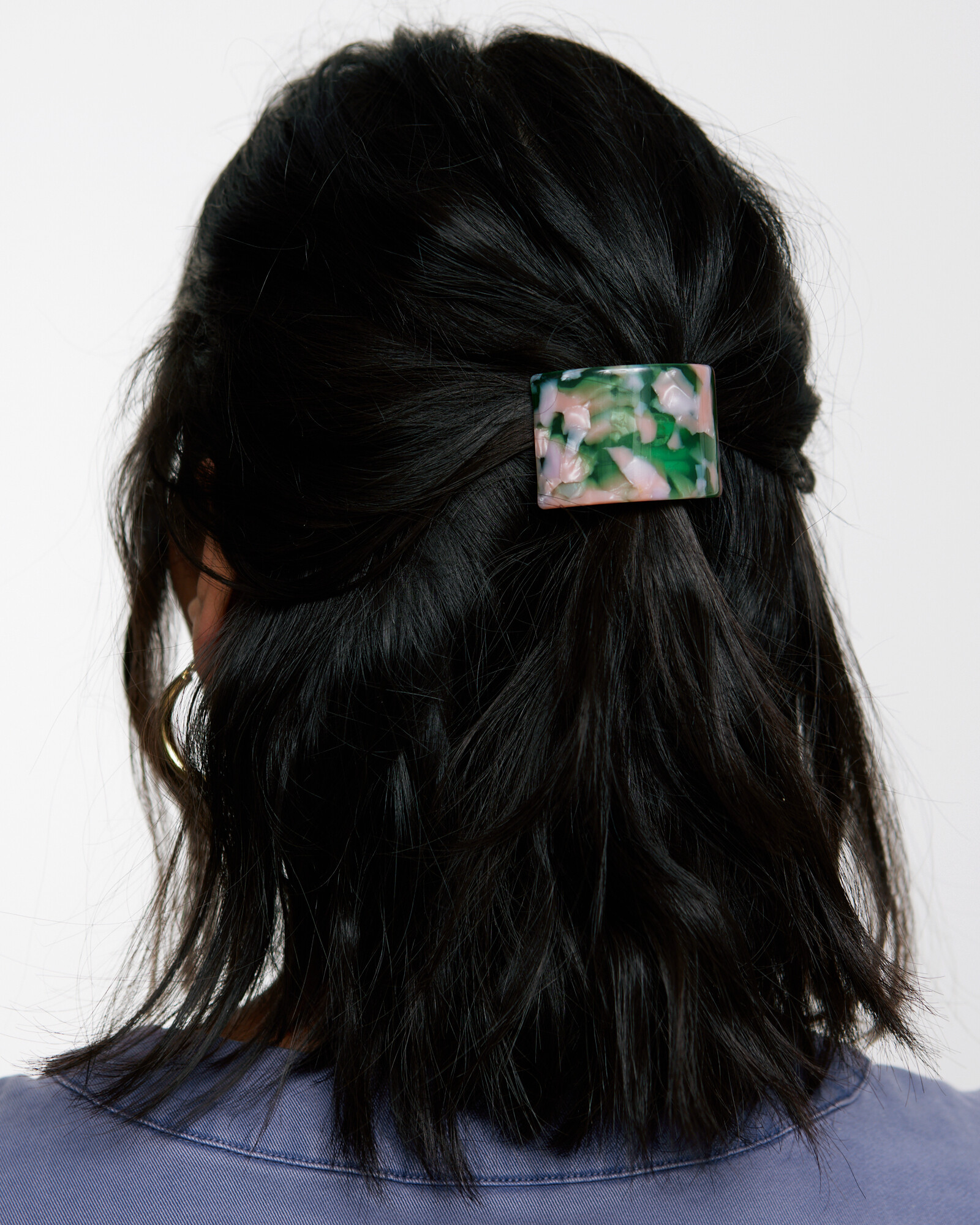 Bryony Green & Pink Shimmer Elastic Hair Tie | Oliver Bonas