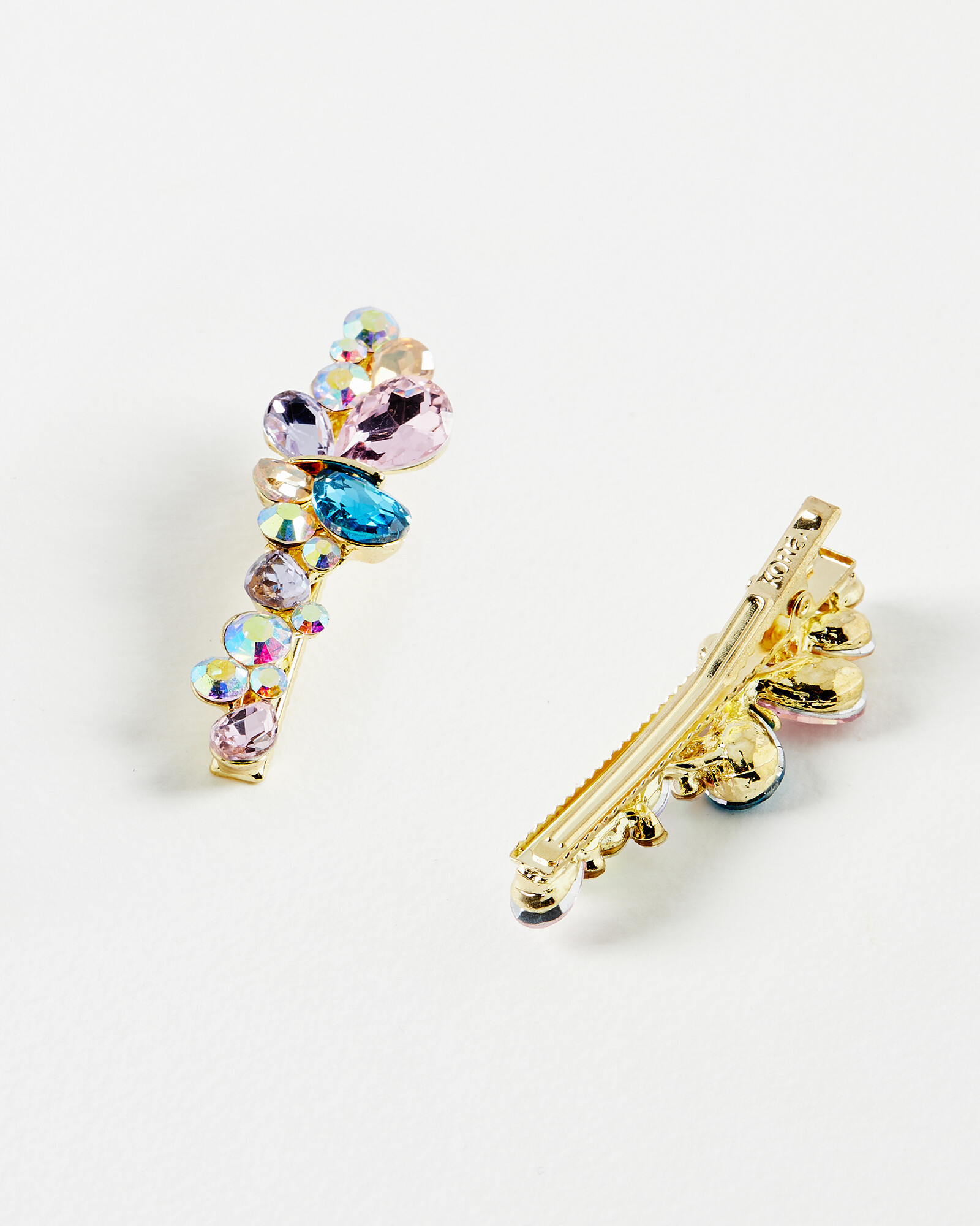 Bronte Butterfly Jewel Hair Clips Pack of Two | Oliver Bonas