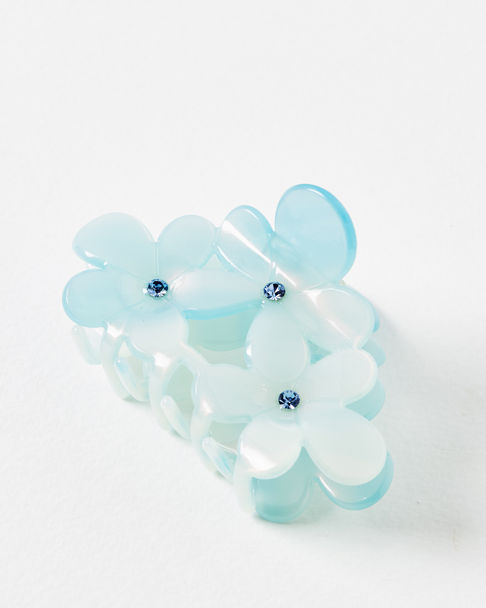 Ivy Blue Flower Hair Claw Clip | Oliver Bonas