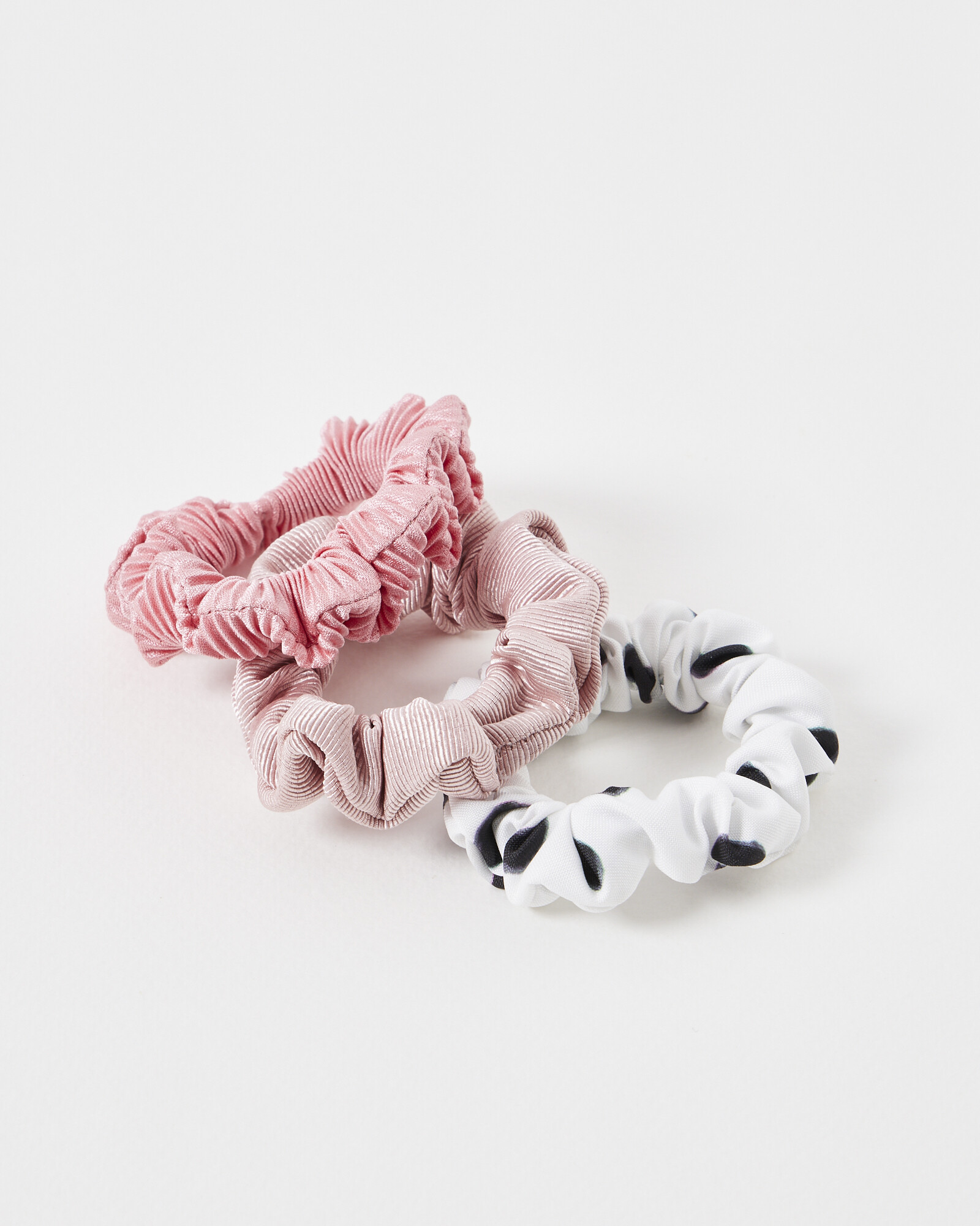 Laurel Ruched Hair Scrunchies Set of Three | Oliver Bonas