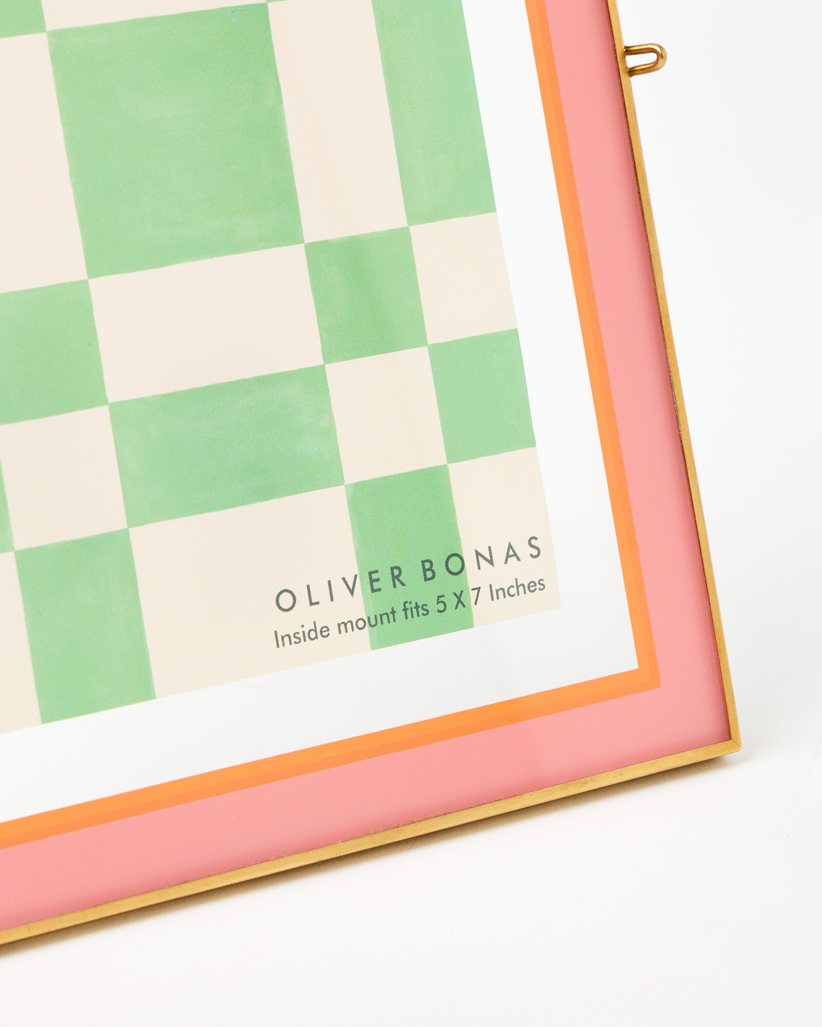 Colour Block Pink Standing Photo Frame 5x7" | Oliver Bonas