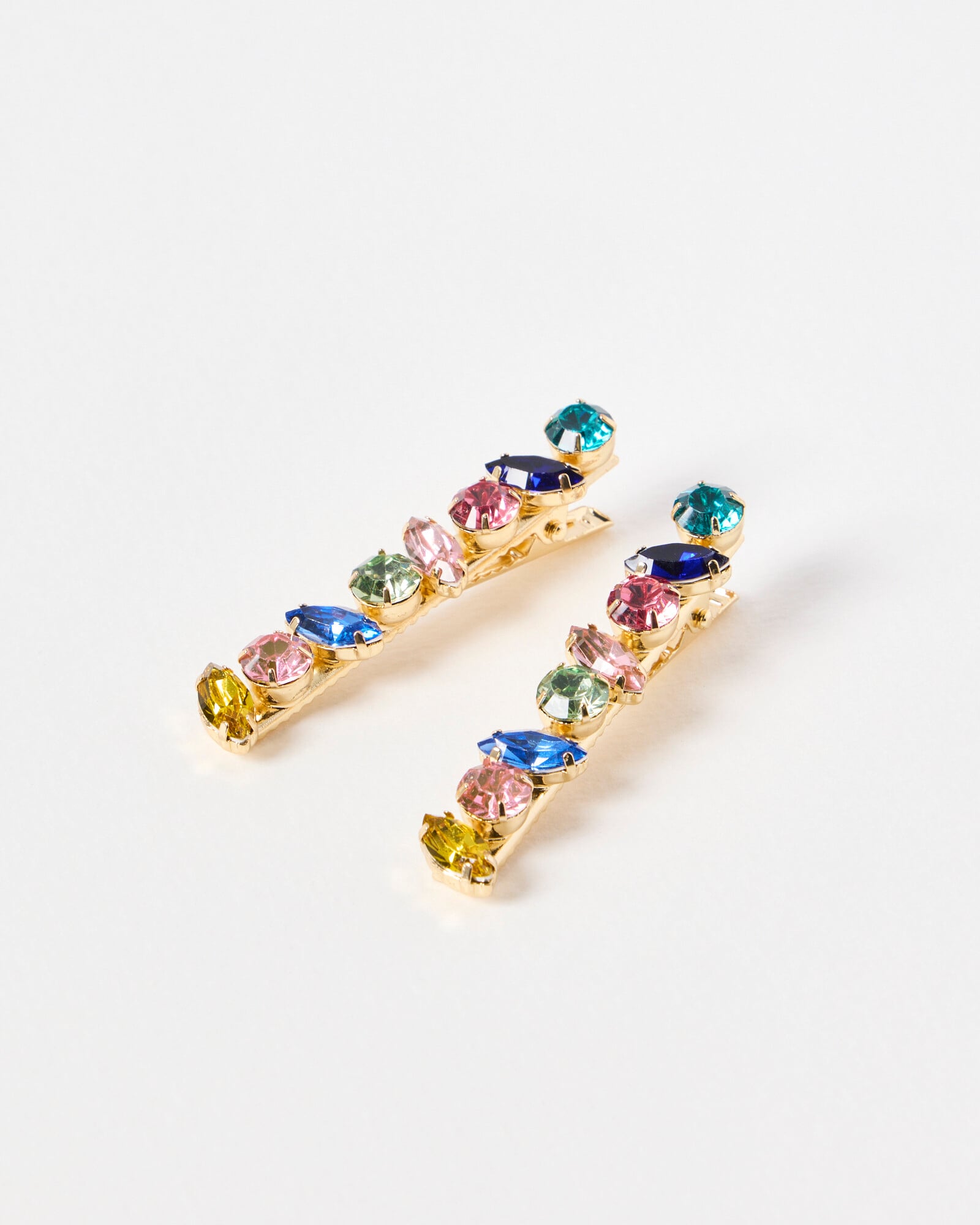 Avery Glass Stone Hair Clips Pack of Two | Oliver Bonas