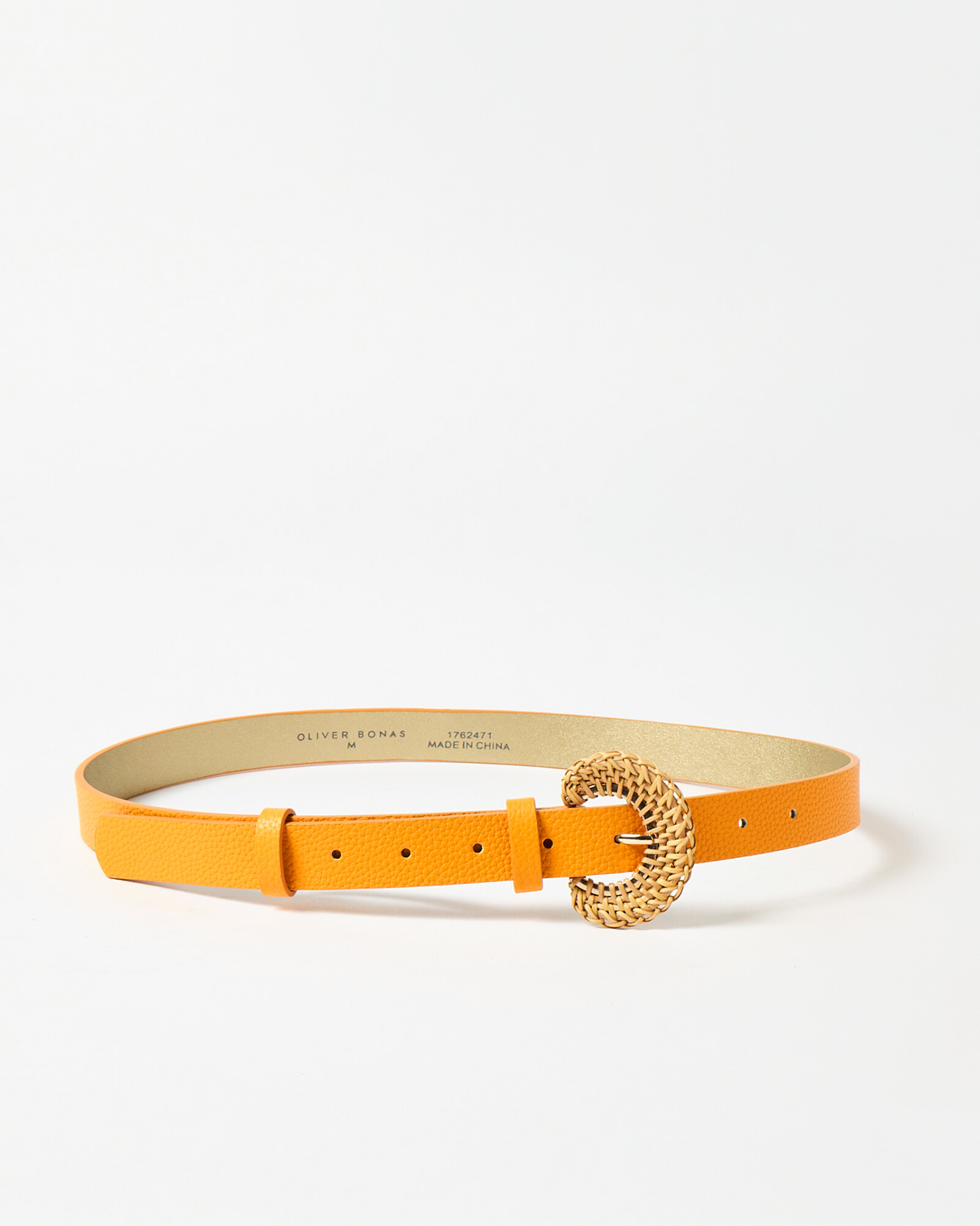 Orange Wooden Weave Buckle Jeans Belt | Oliver Bonas