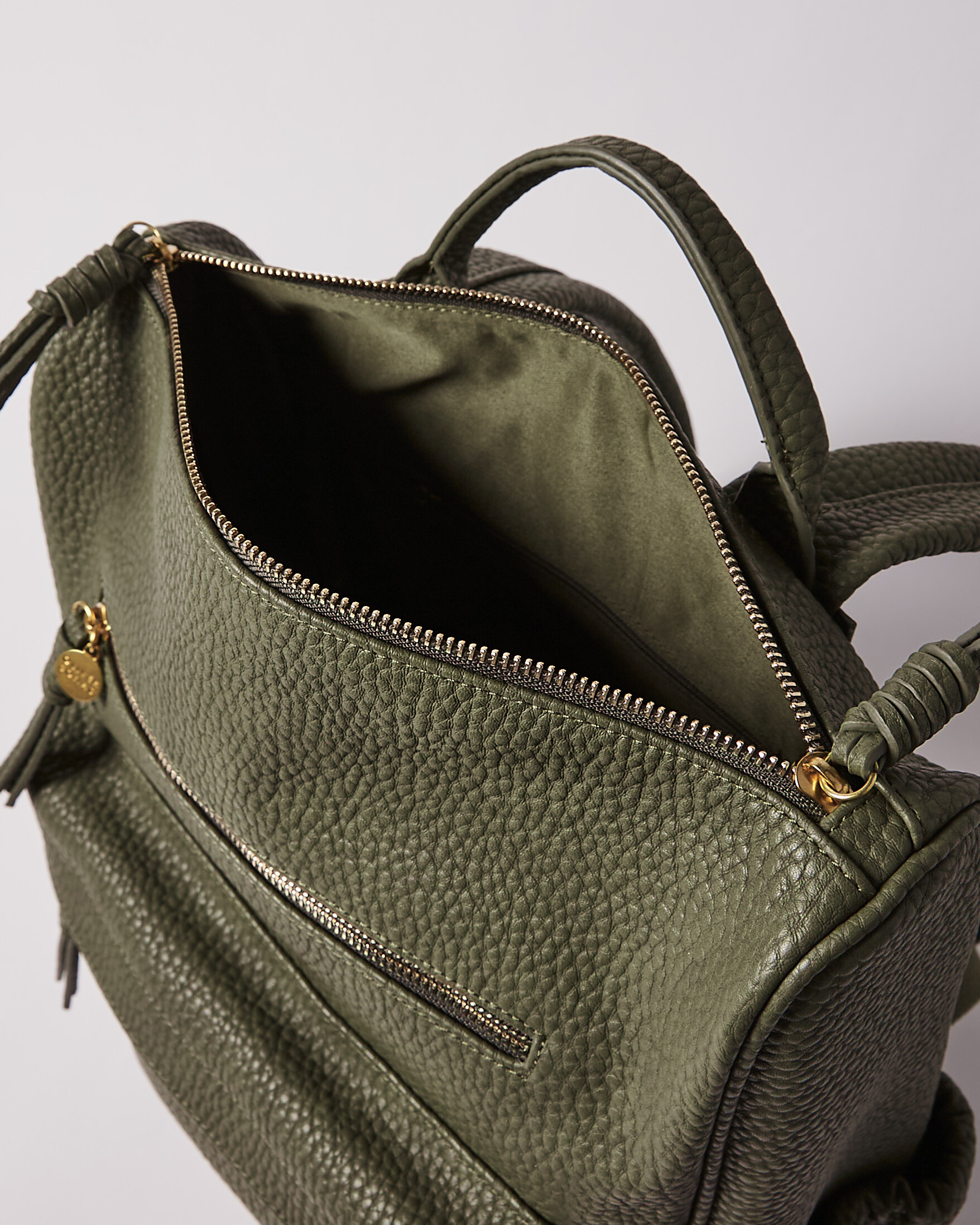 Jossie Khaki Green Backpack | Oliver Bonas