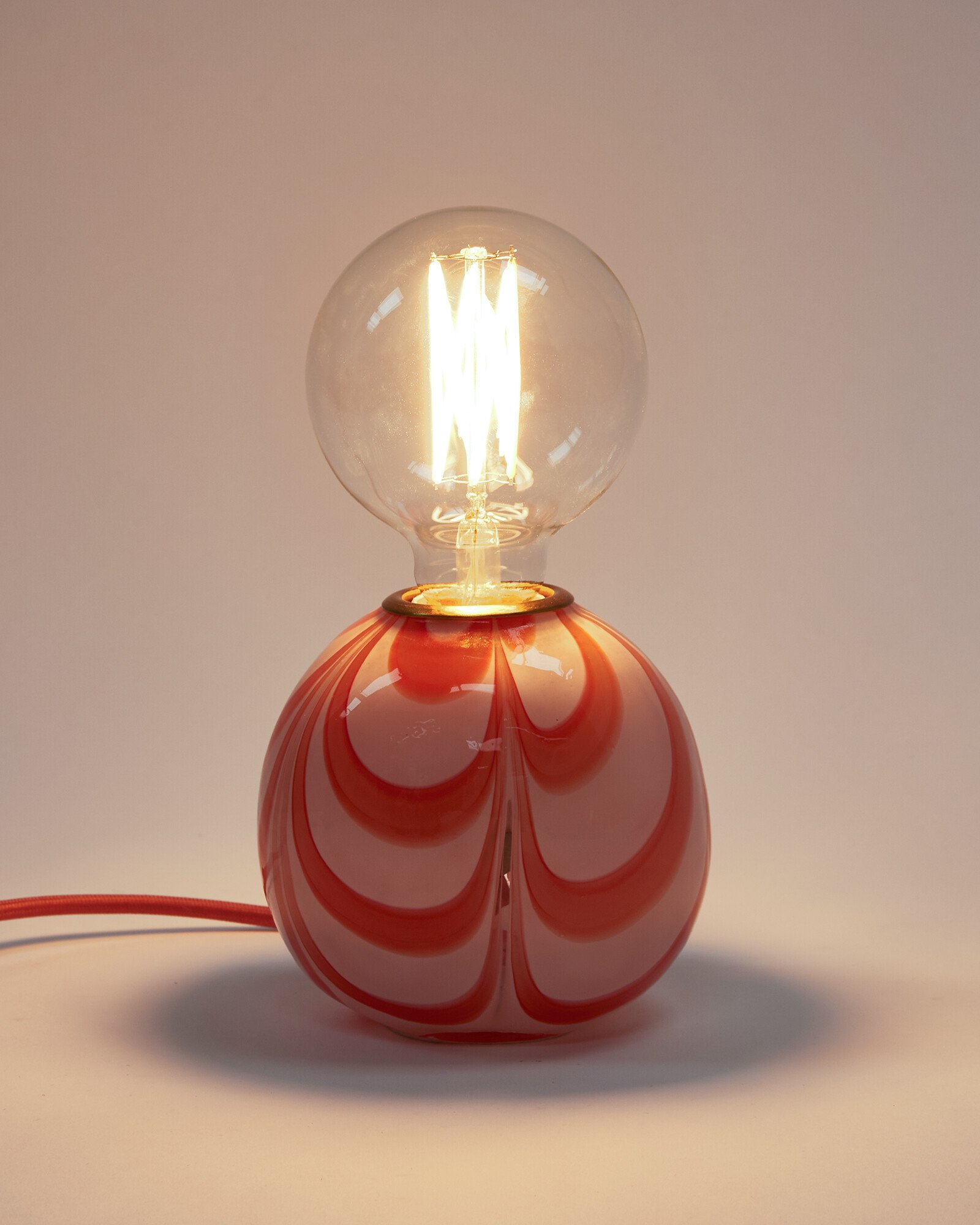 Dulce Orange Glass Desk & Table Lamp Base | Oliver Bonas