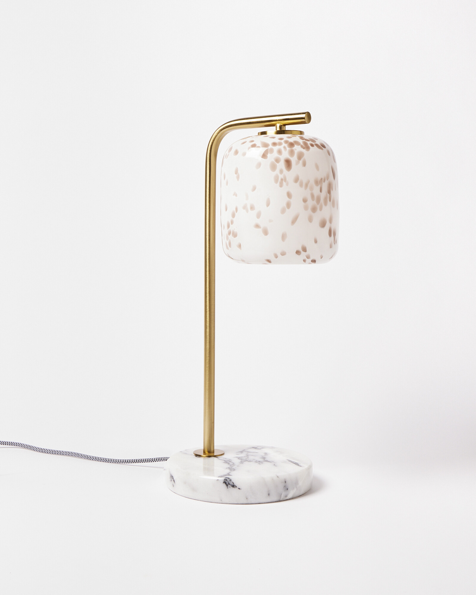 Cosmo Glass & Marble Desk & Table Lamp | Oliver Bonas