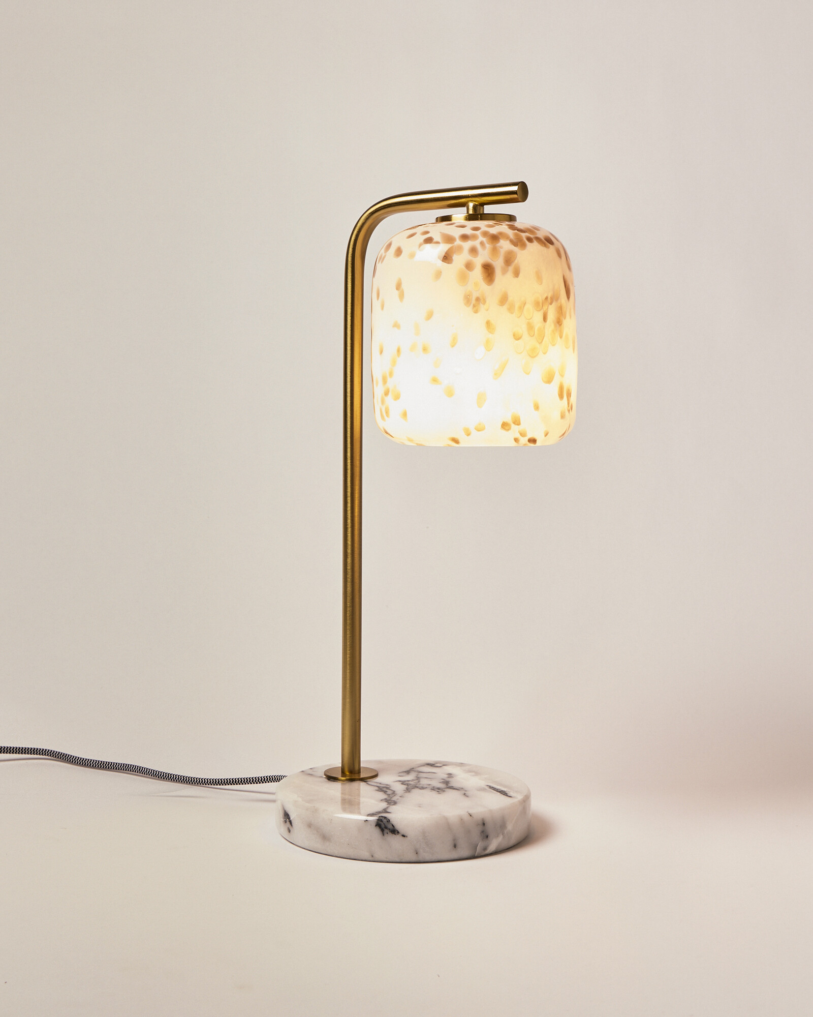 Cosmo Glass & Marble Desk & Table Lamp | Oliver Bonas