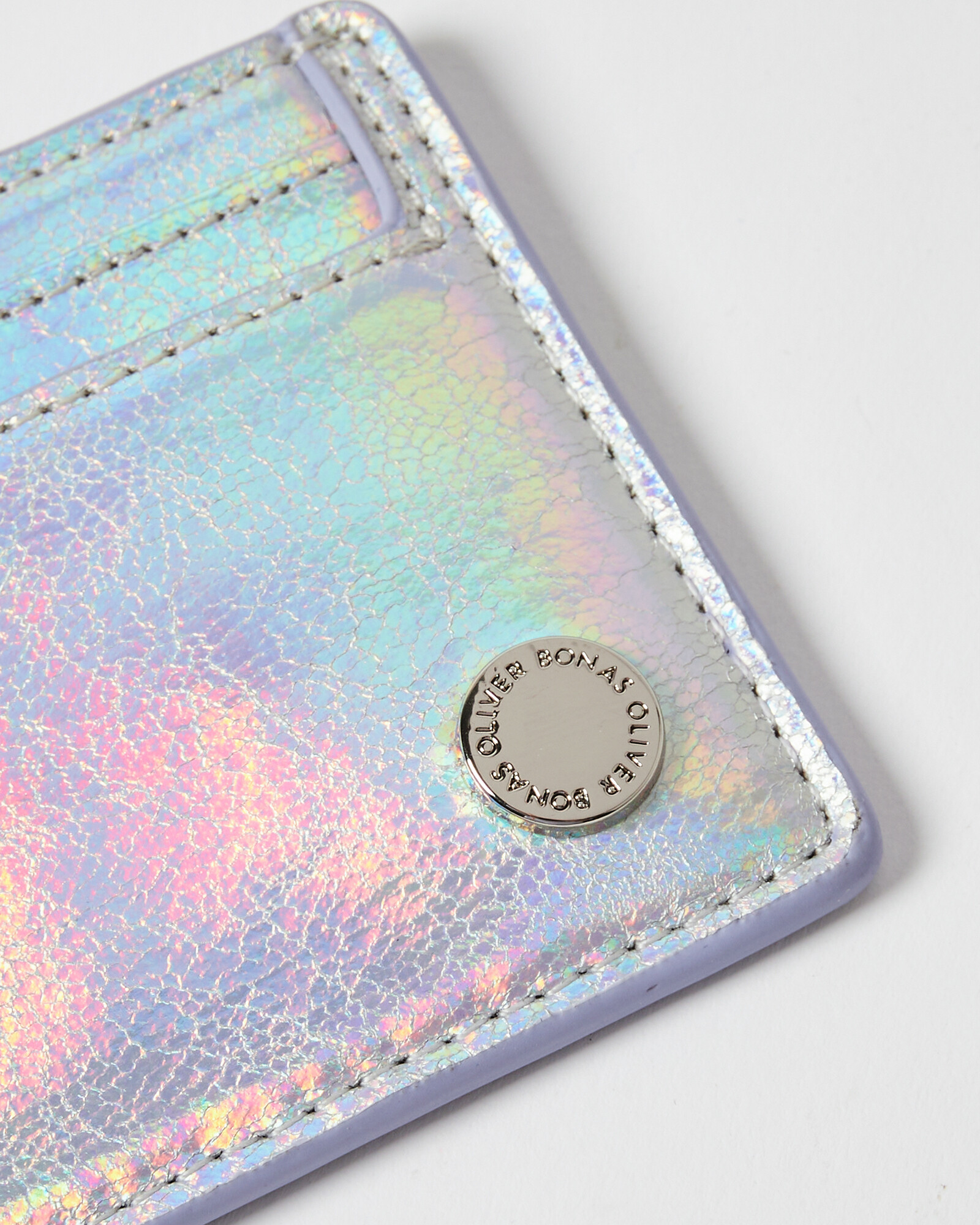 Iridescent Silver Card Holder | Oliver Bonas