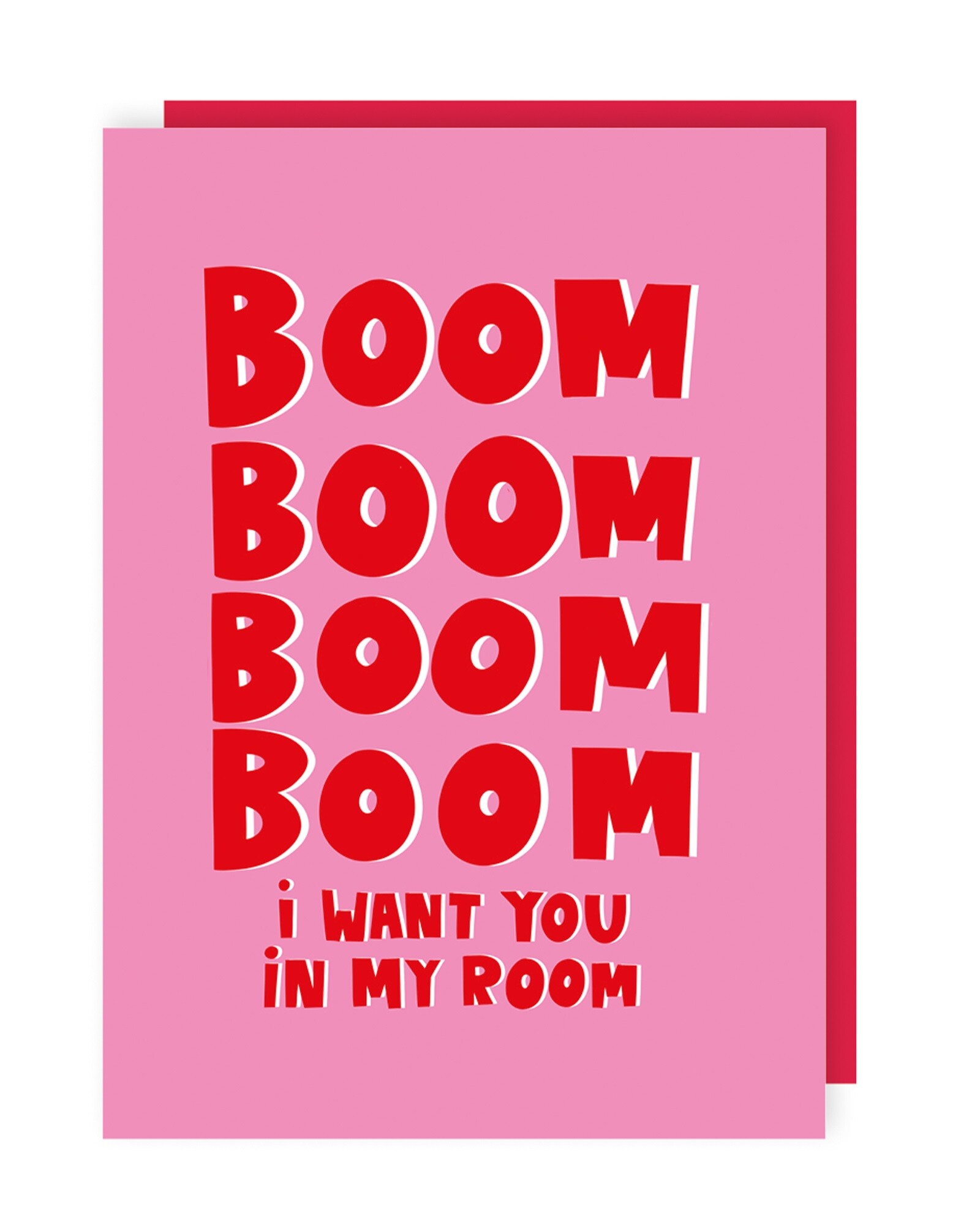 Boom Boom Boom Valentine's Day Card | Oliver Bonas