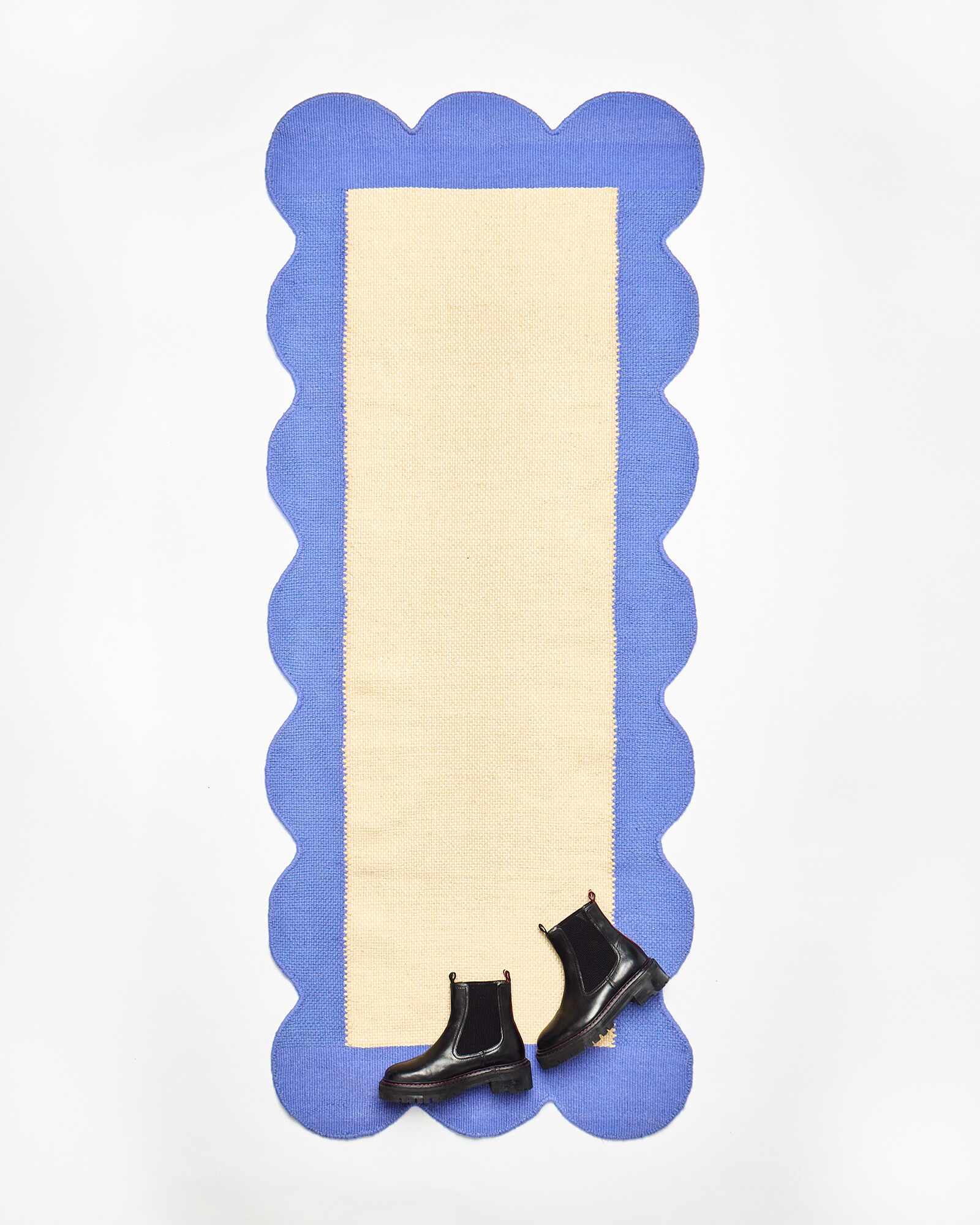 Cecily Handwoven Scalloped Wool Runner Rugs | Oliver Bonas