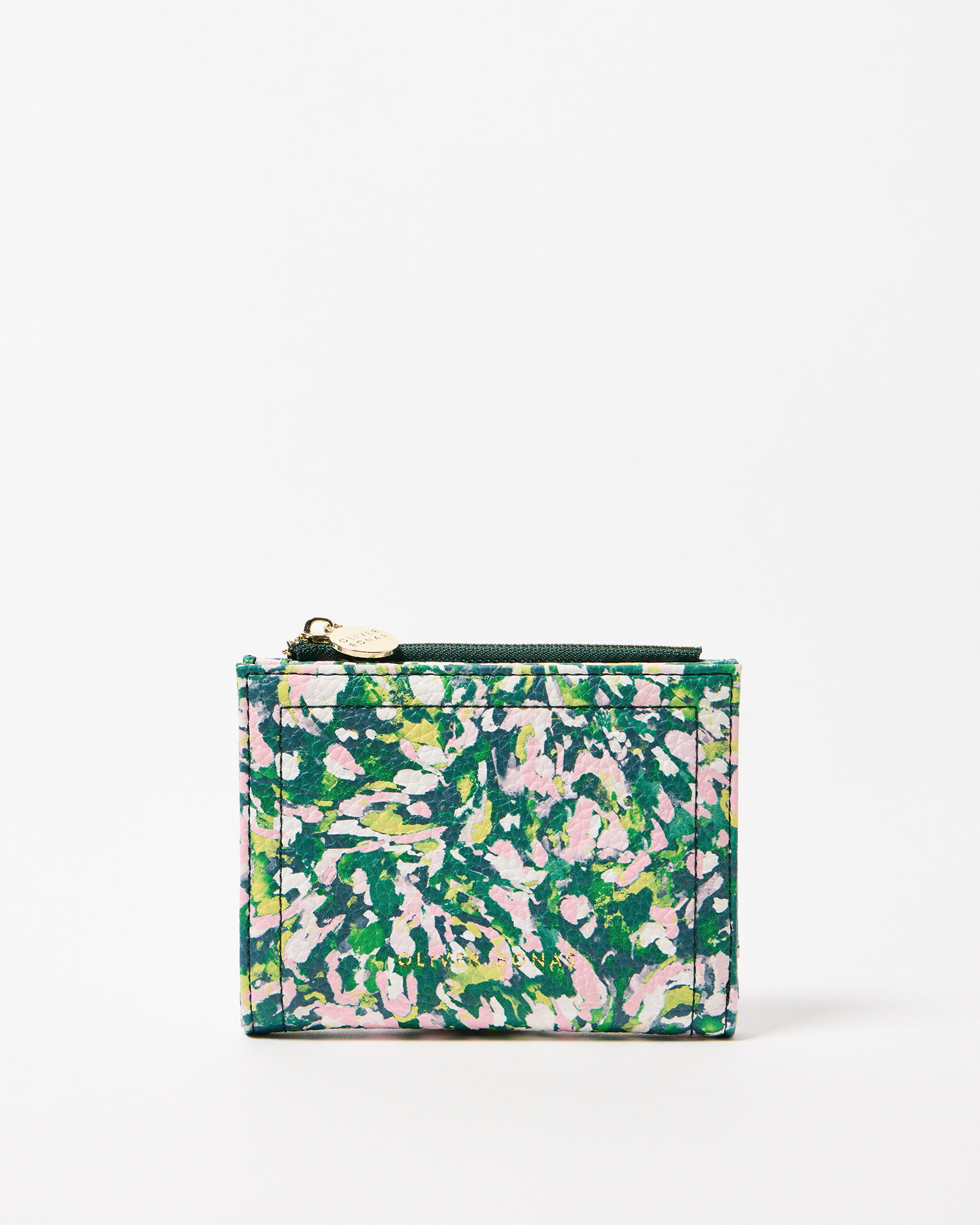 Kinley Green Swirl Print Zipped Coin Purse | Oliver Bonas
