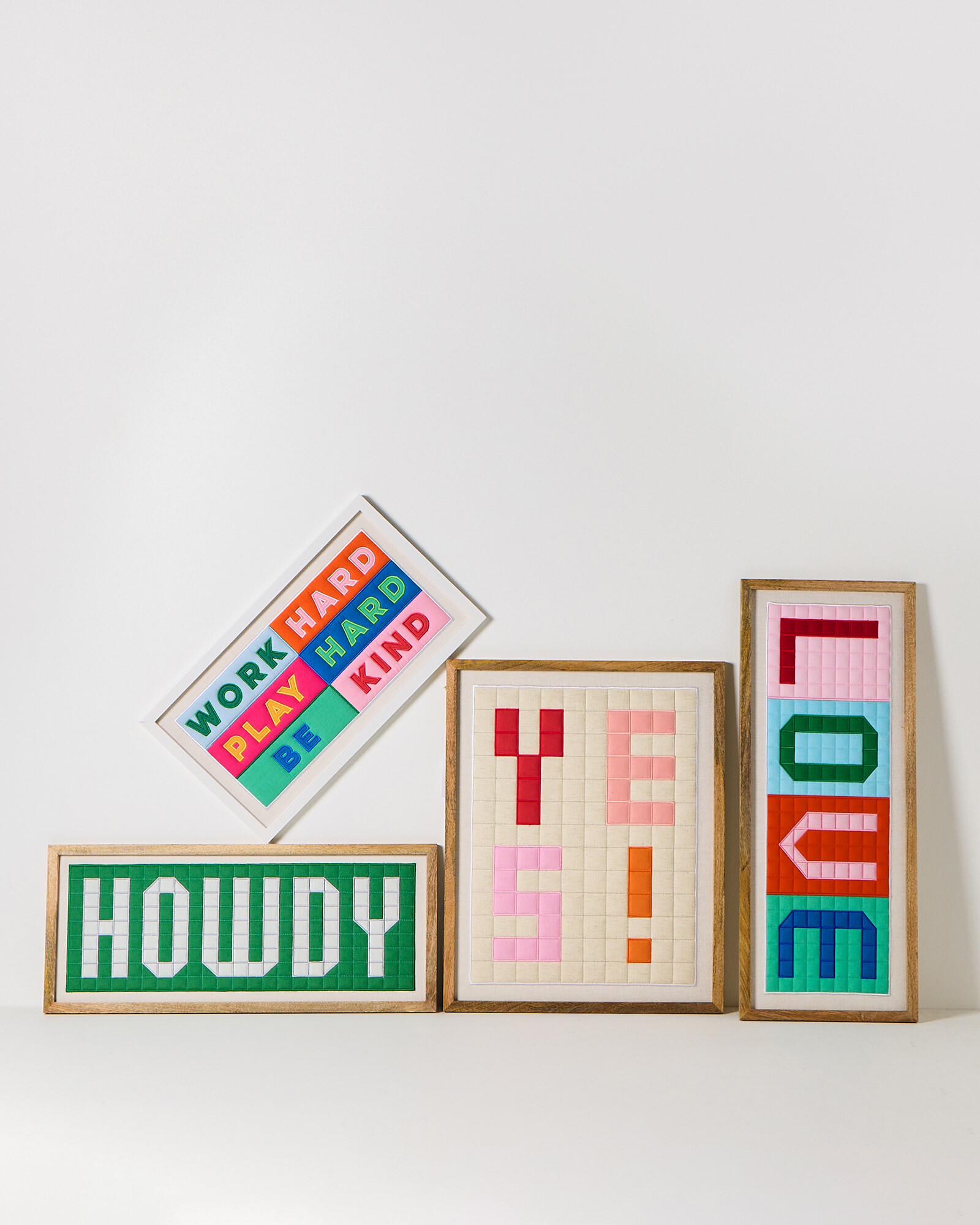 Howdy Green Applique Framed Wall Decor | Oliver Bonas