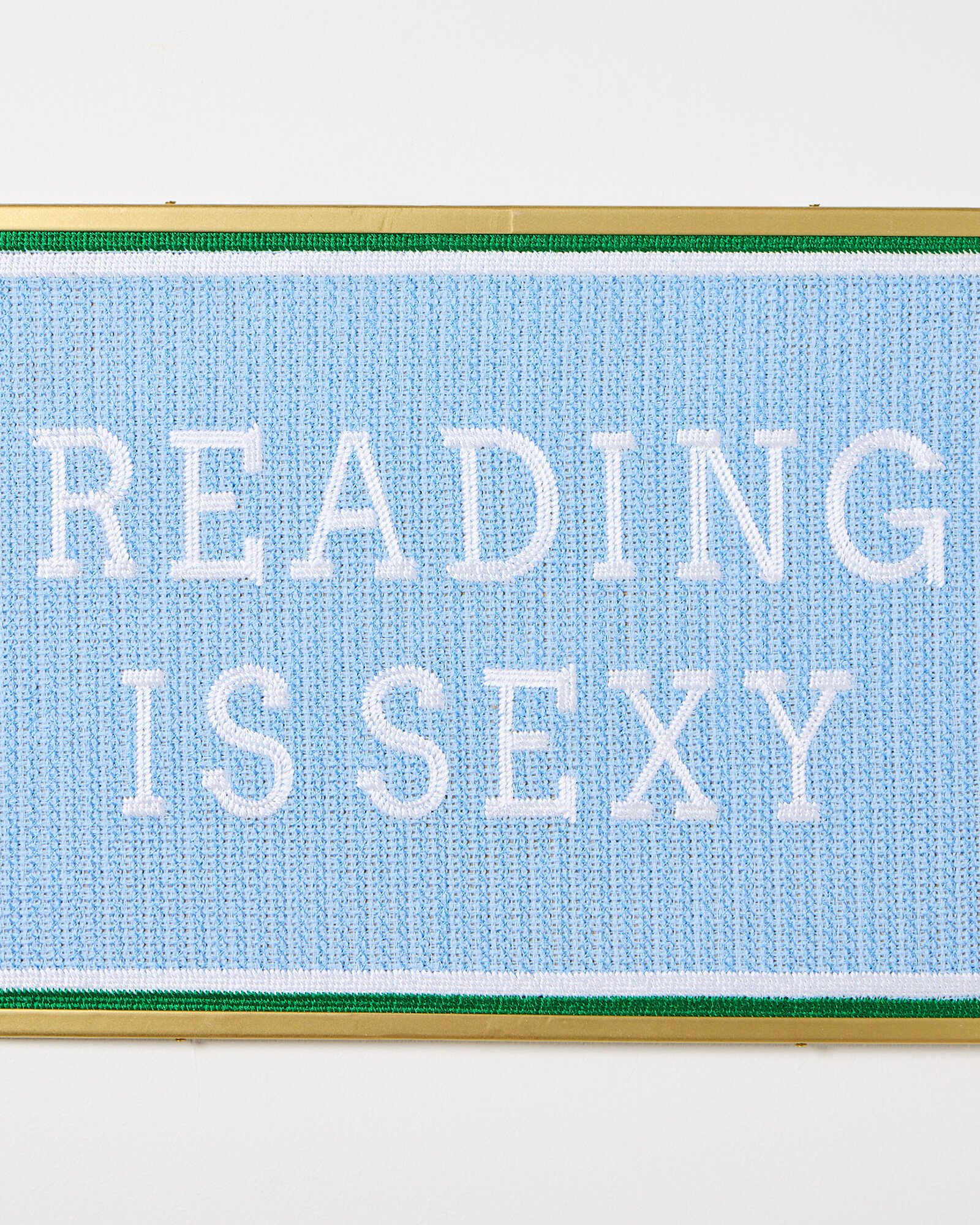 Reading Is Sexy Needlepoint Framed Wall Art | Oliver Bonas